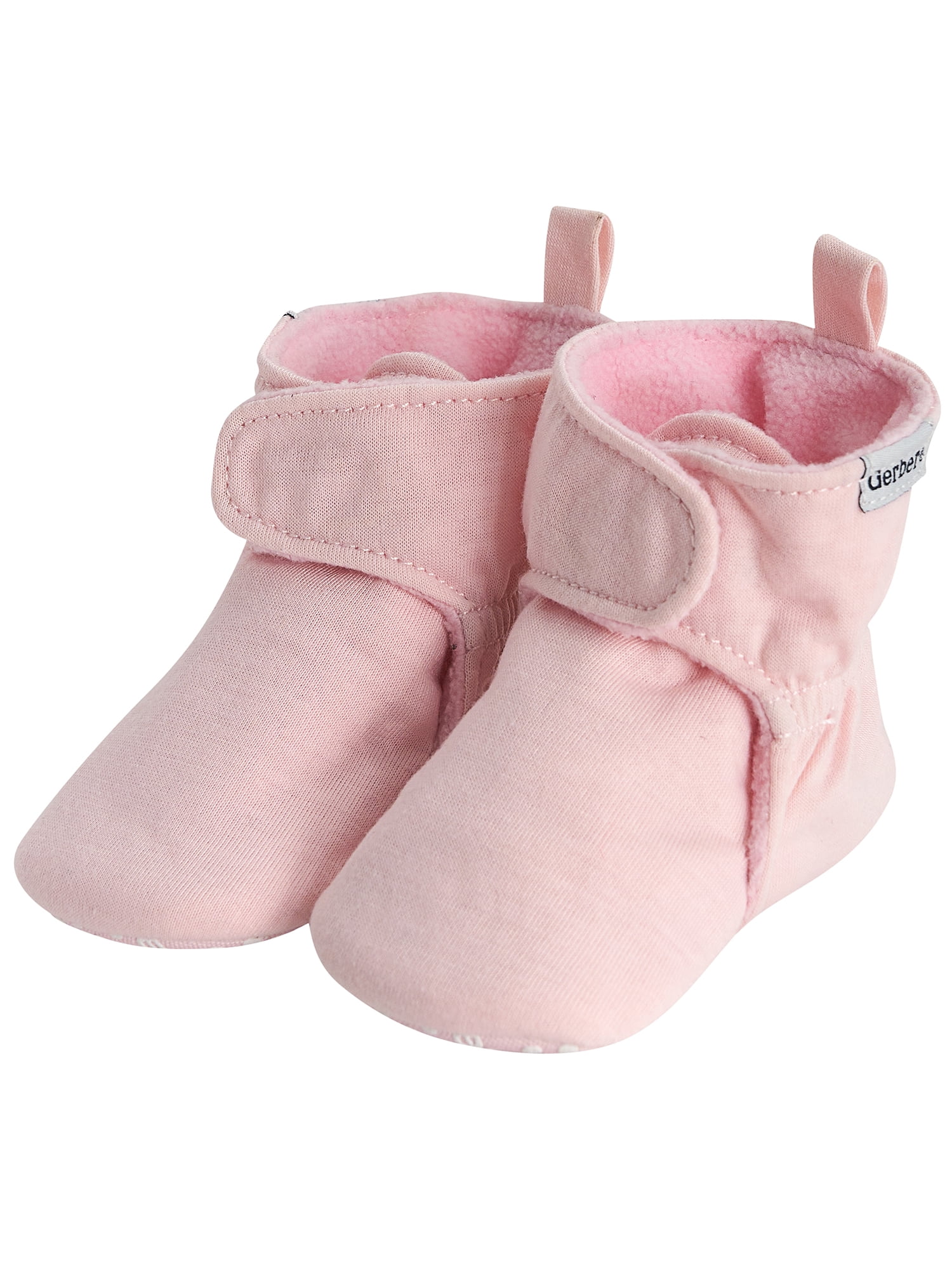 Gerber Gender Neutral Soft Booties with Hook & Loop, Sizes 0/3 Months ...