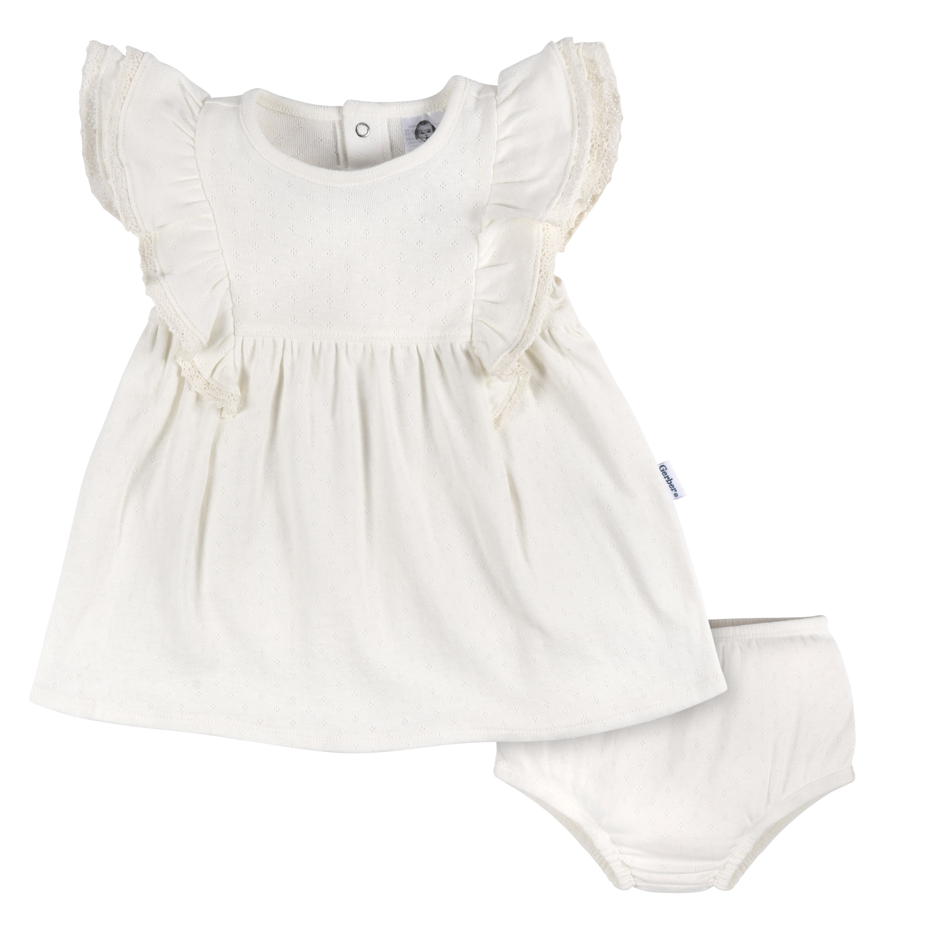 Gerber Baby Girl Dress and Diaper Cover Outfit Set, 2-Piece, Sizes ...