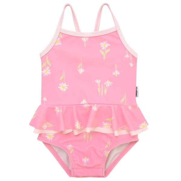 Gerber Baby Girl One-Piece Swimsuit, Sizes 0-3 Months - 24 Months ...