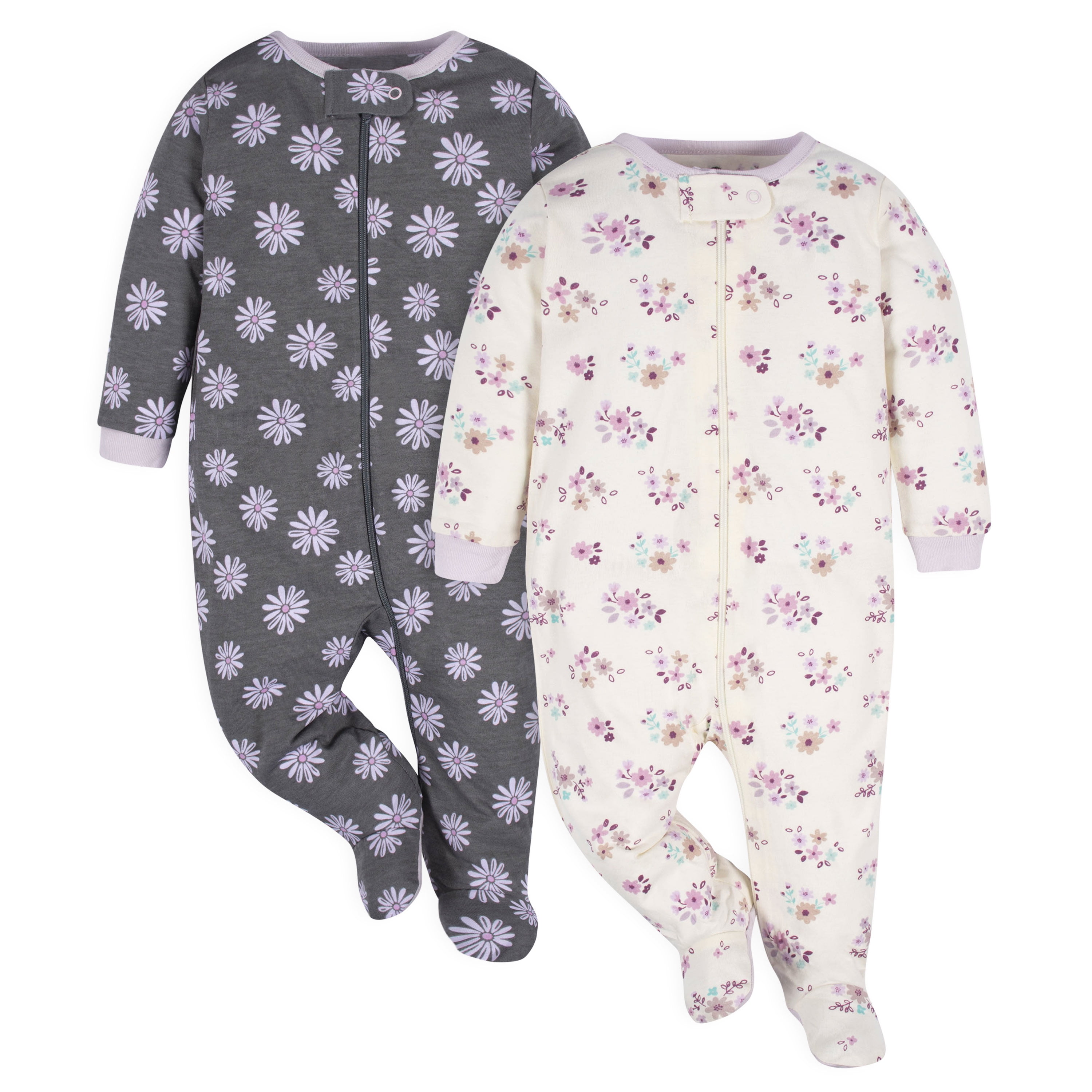 Gerber, Baby Girl Sleep 'N Play, 2 Pack, Preemie - 6-9 Months - Walmart.com