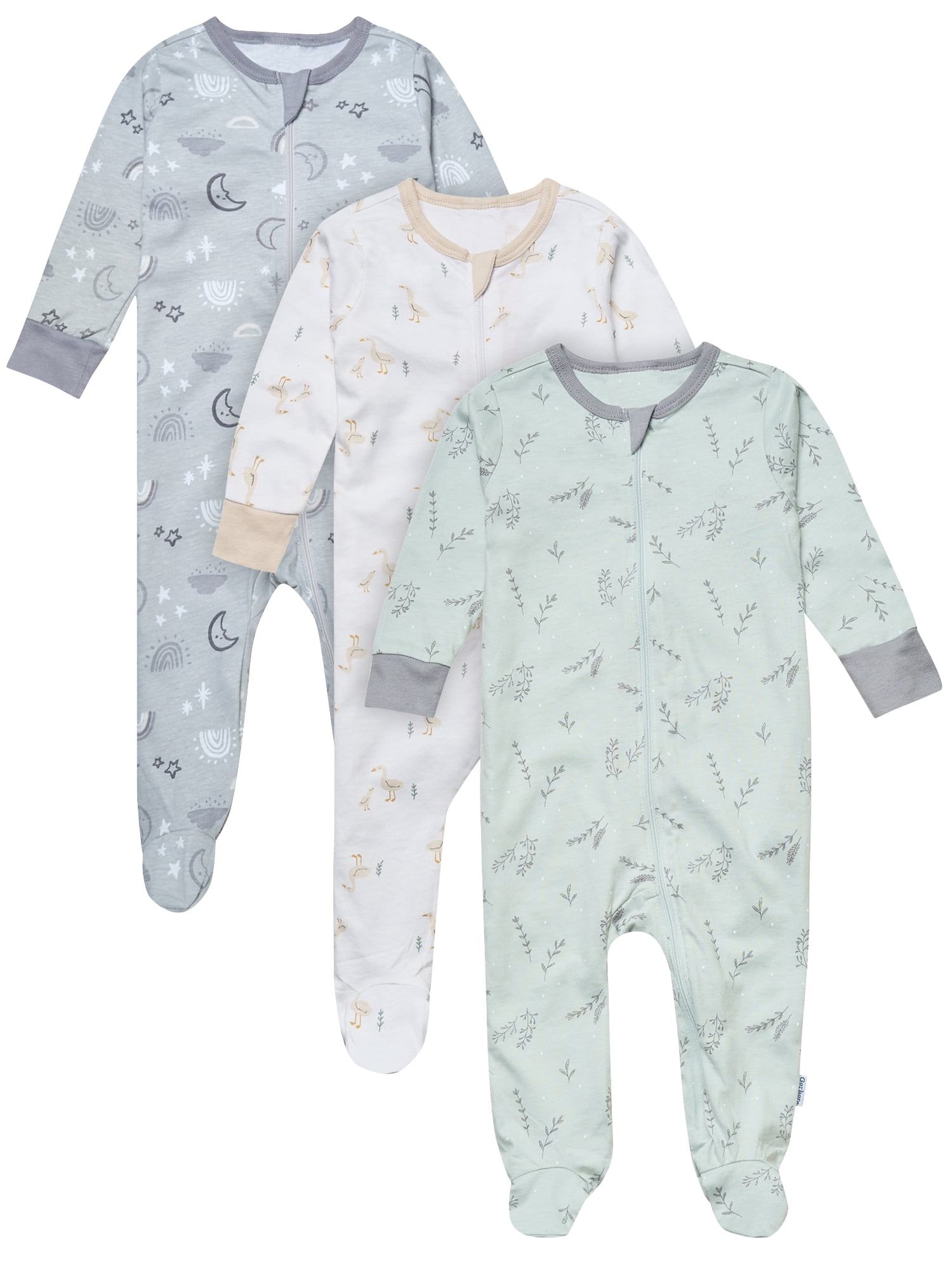 Gerber Baby Neutral 3-Pack Sleep N´Play, Sizes Newborn - 6/9 Months - Walmart.com