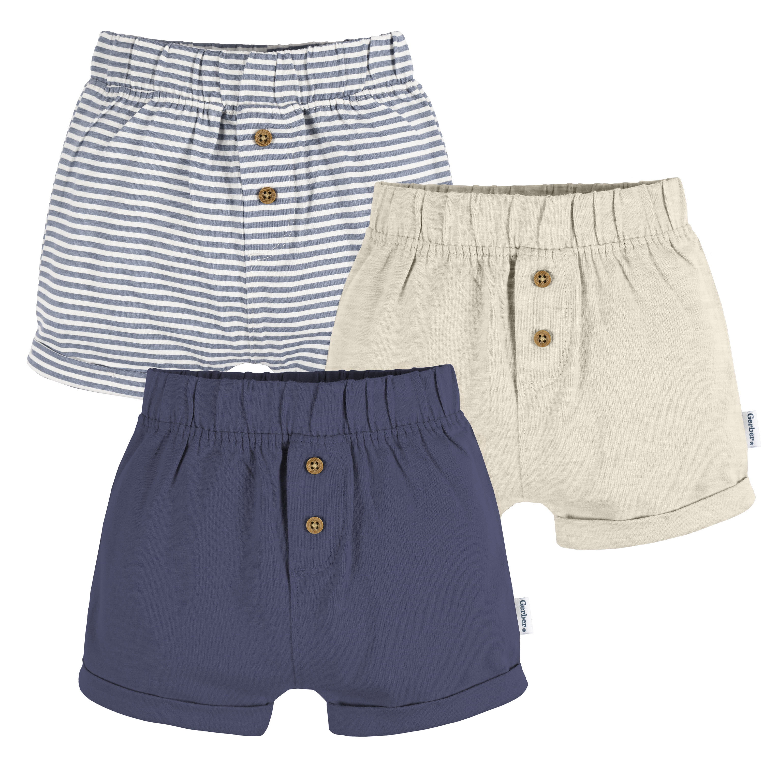 Gerber, Baby Neutral Knit Shorts, 0/3 Months - 24 Months, 3pk - Walmart.com