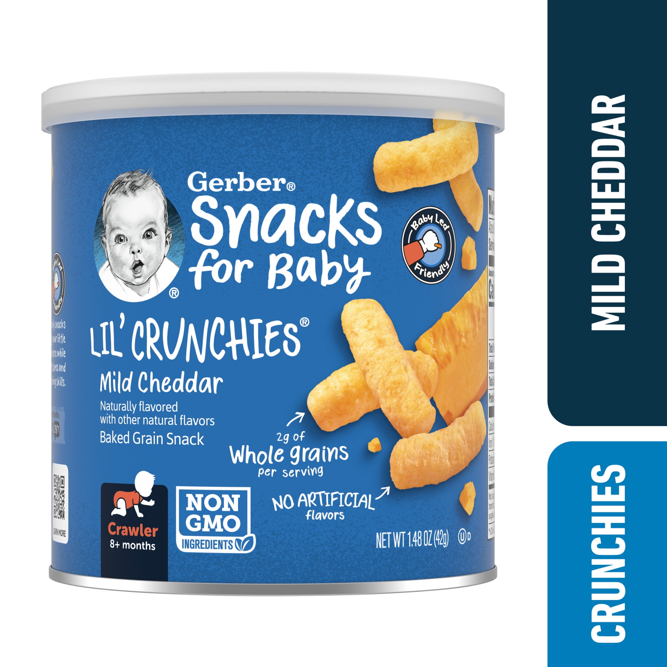Gerber Baby Snacks, Lil’ Crunchies, Mild Cheddar, Clean Label Project ...