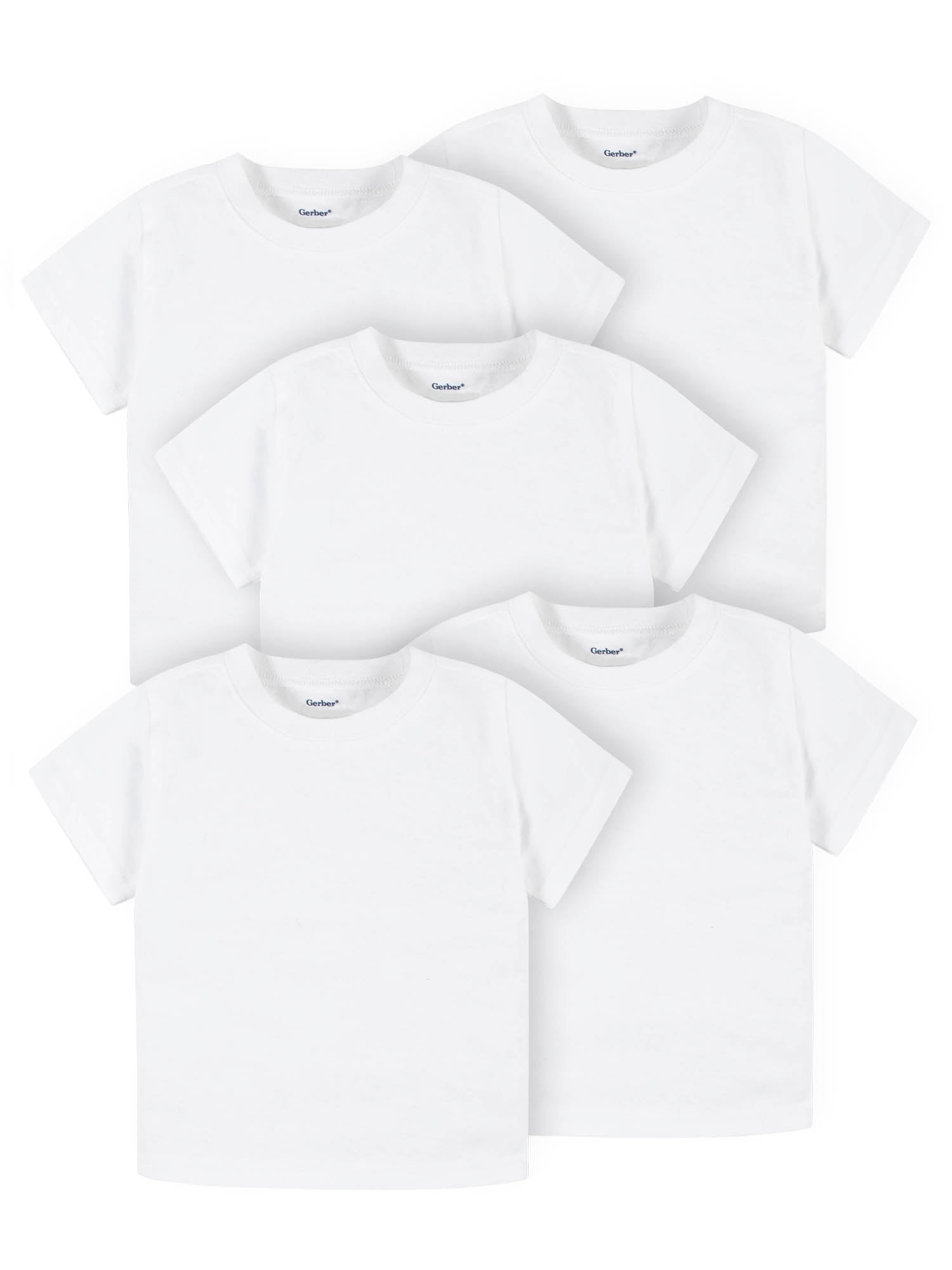 Gerber Baby & Toddler Neutral 5-Pack Short Sleeve Tee - Walmart.com