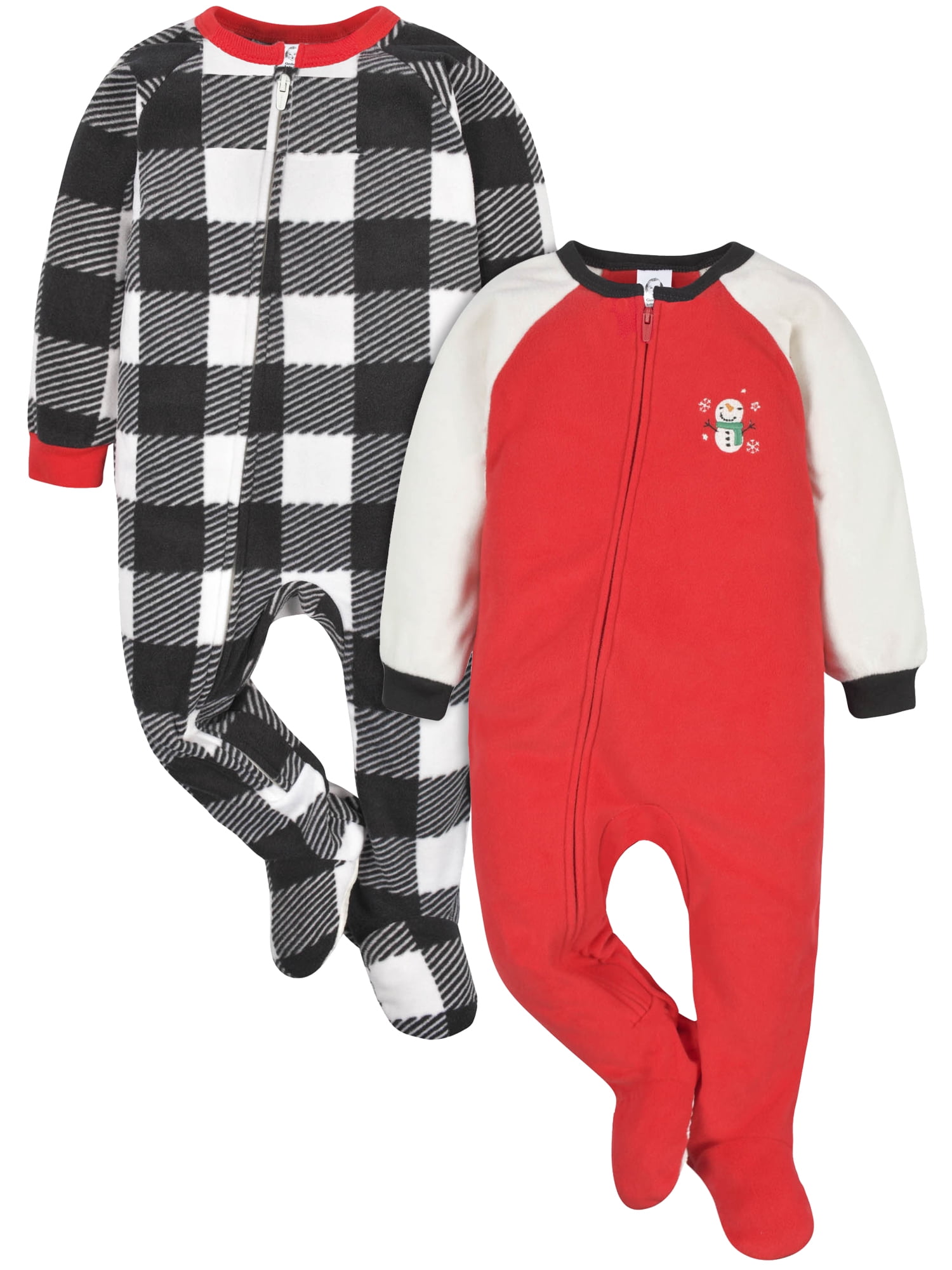 Gerber Baby & Toddler Neutral Microfleece Blanket Sleeper Pajamas, 2 ...