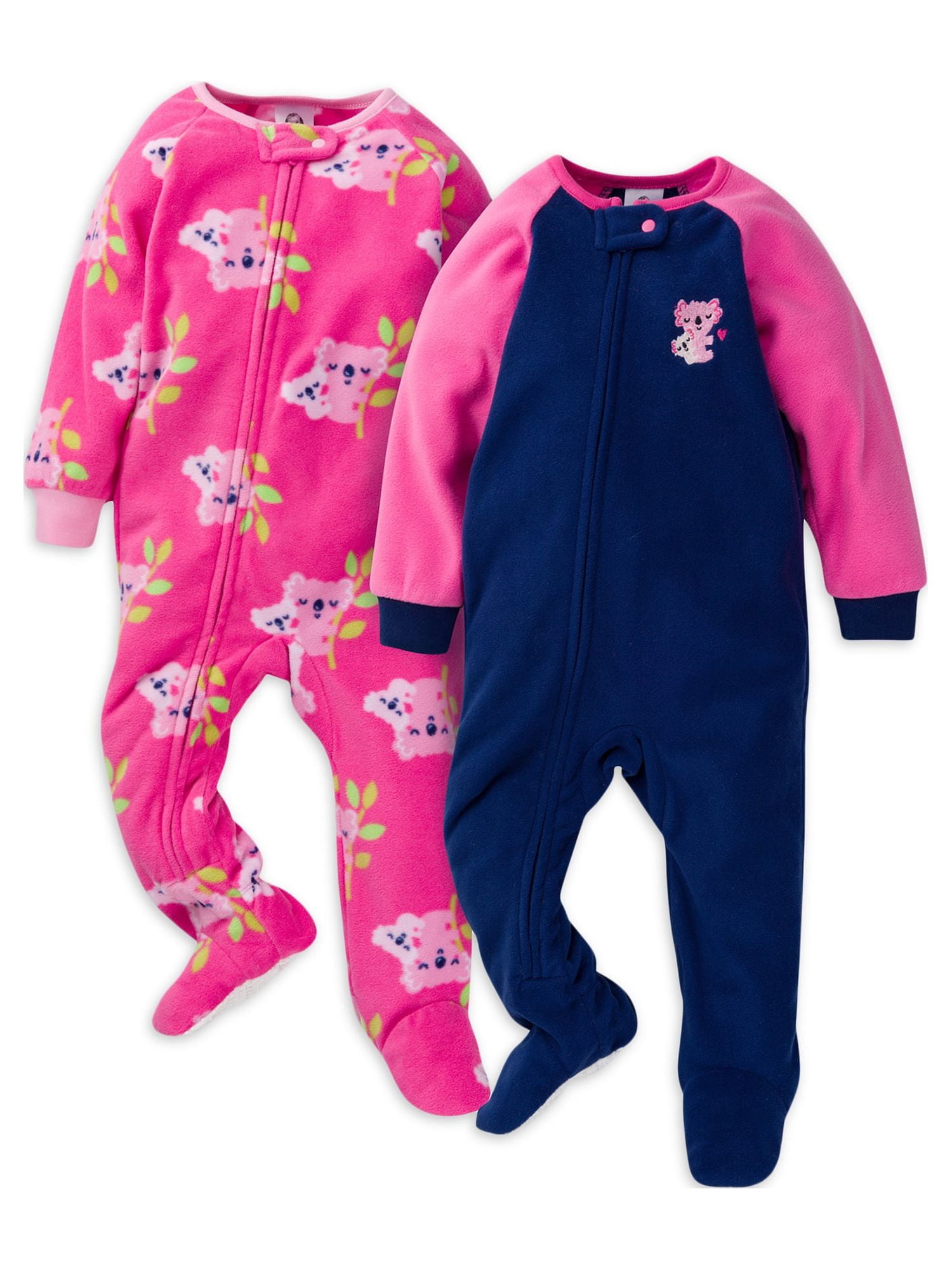 Gerber Baby & Toddler Neutral Microfleece Blanket Sleeper Pajamas, 2 ...