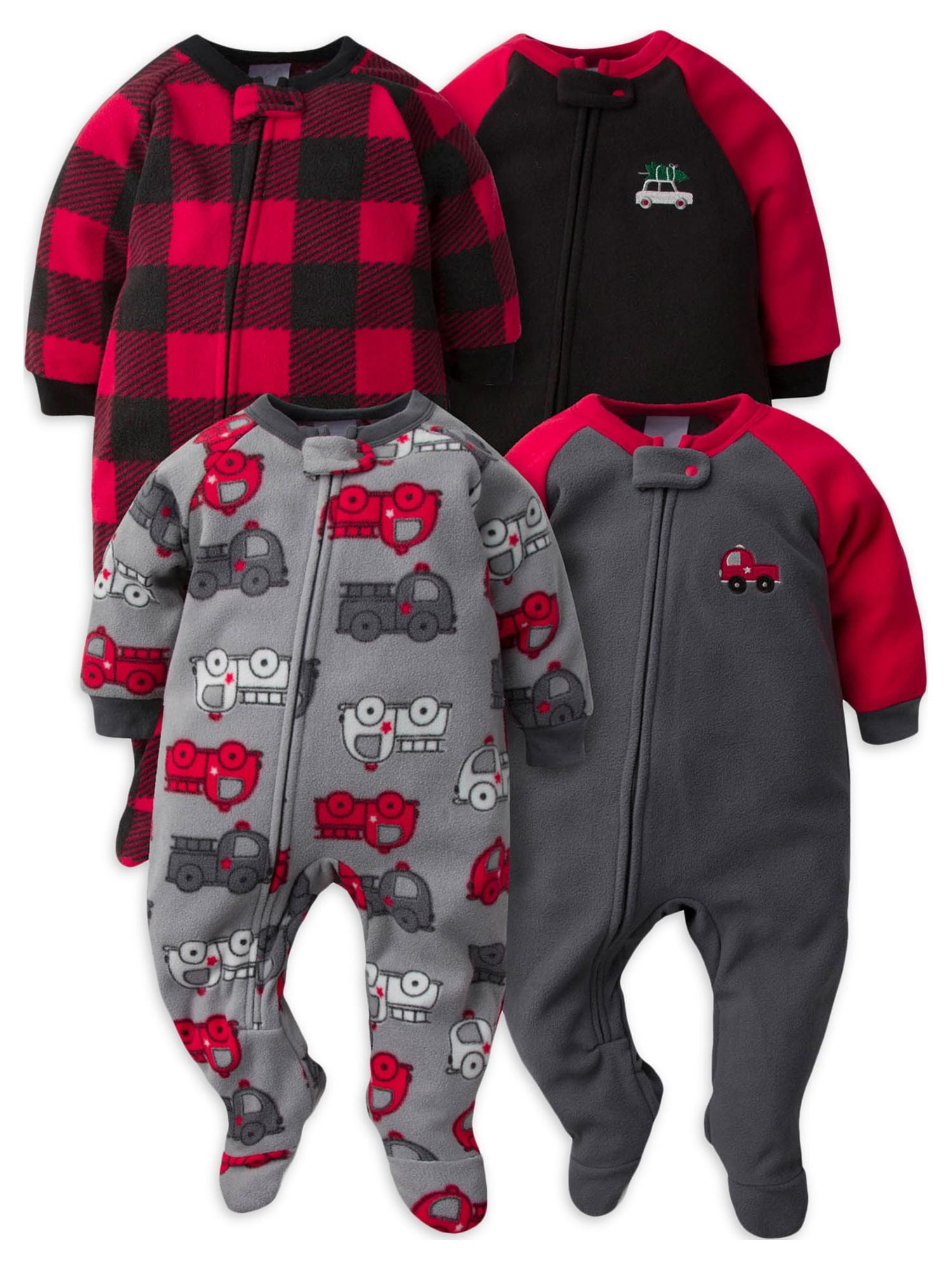 Gerber Baby & Toddler Neutral Microfleece Blanket Sleeper Pajamas, 4 ...