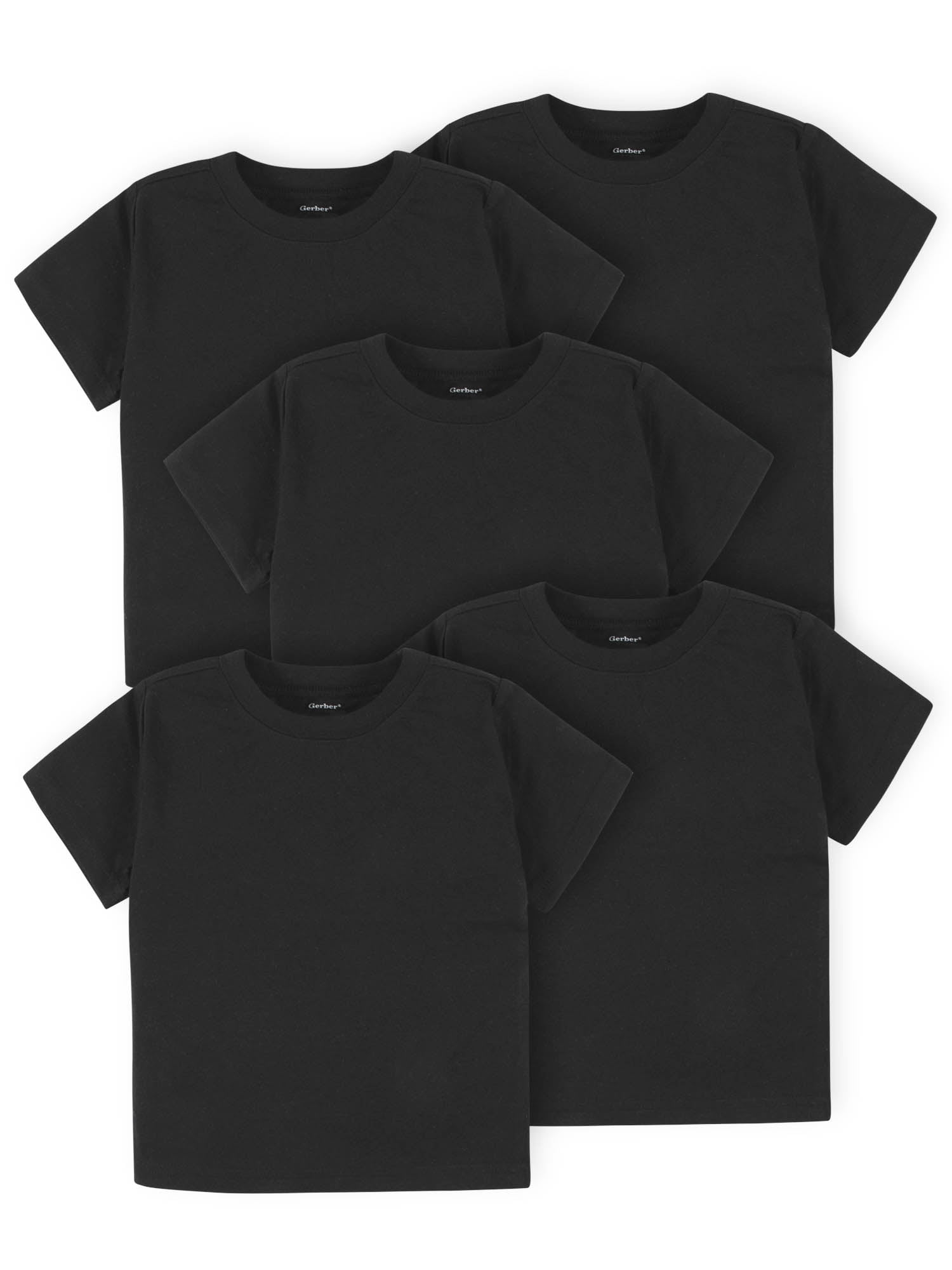 Gerber Baby & Toddler Boy or Girl Gender Neutral 5-Pack Short Sleeve ...