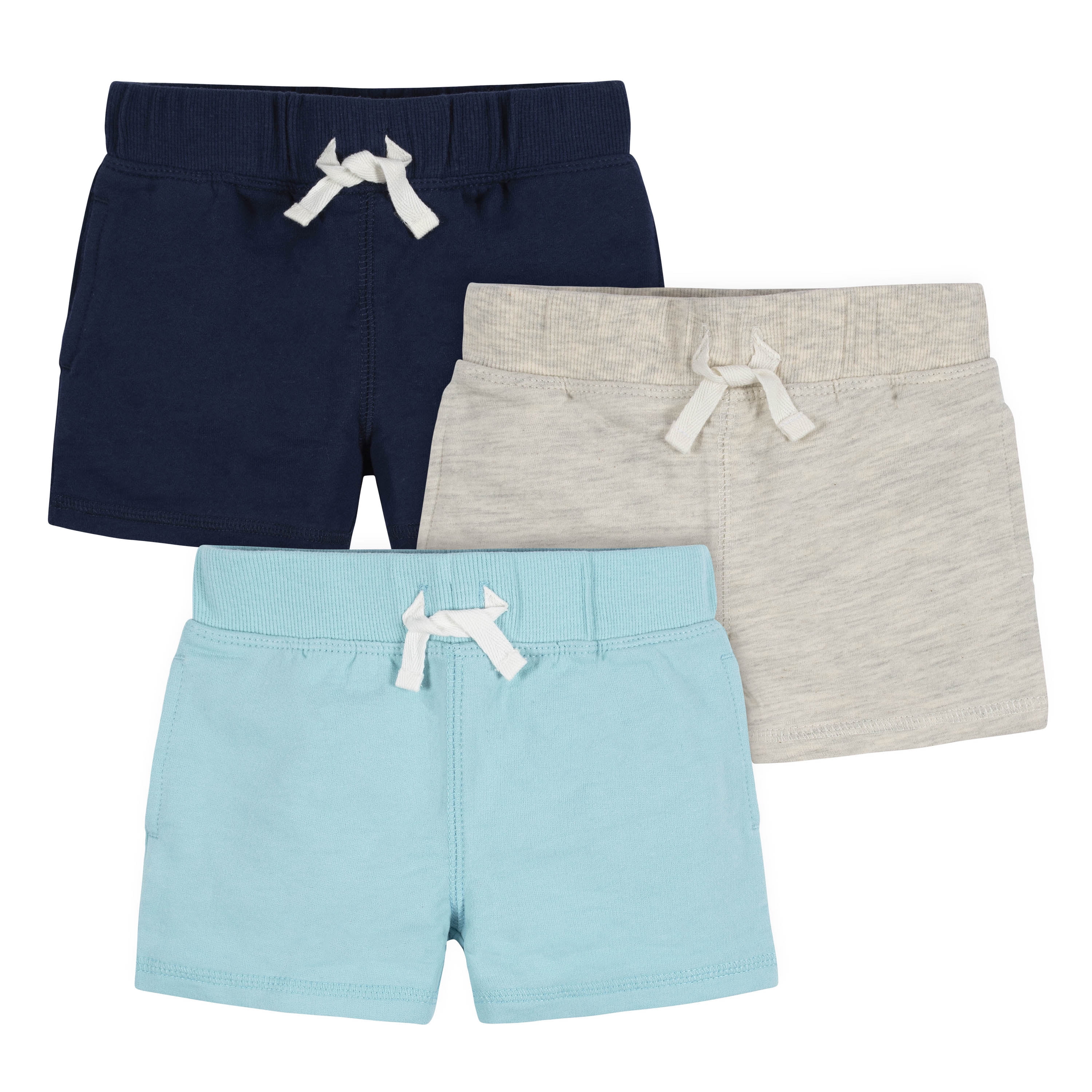 Gerber Baby and Toddler Boys Pull-On Knit Shorts, 3 Pack, Sizes 0-3 ...