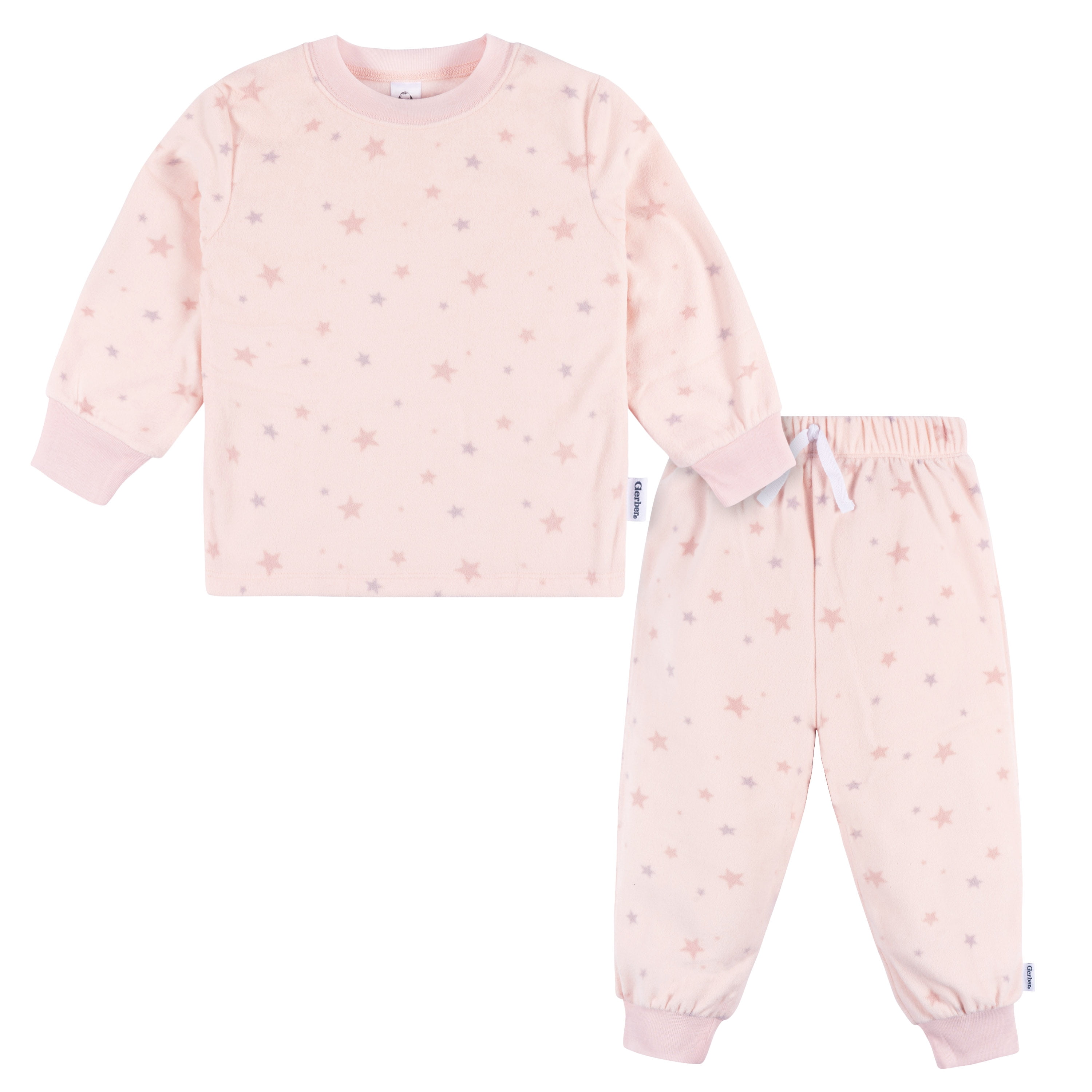 Gerber Baby and Toddler Girls Fleece Pajamas, 2 Piece, Size 12 Months ...