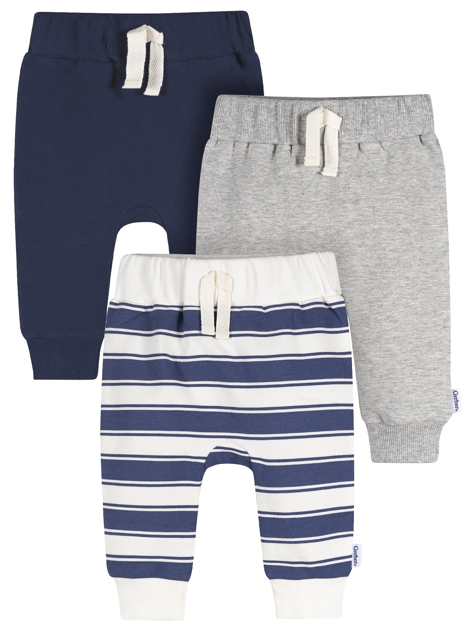 Gerber Baby and Toddler Neutral Joggers, 3-Pack, Sizes 0/3 Months - 5T ...