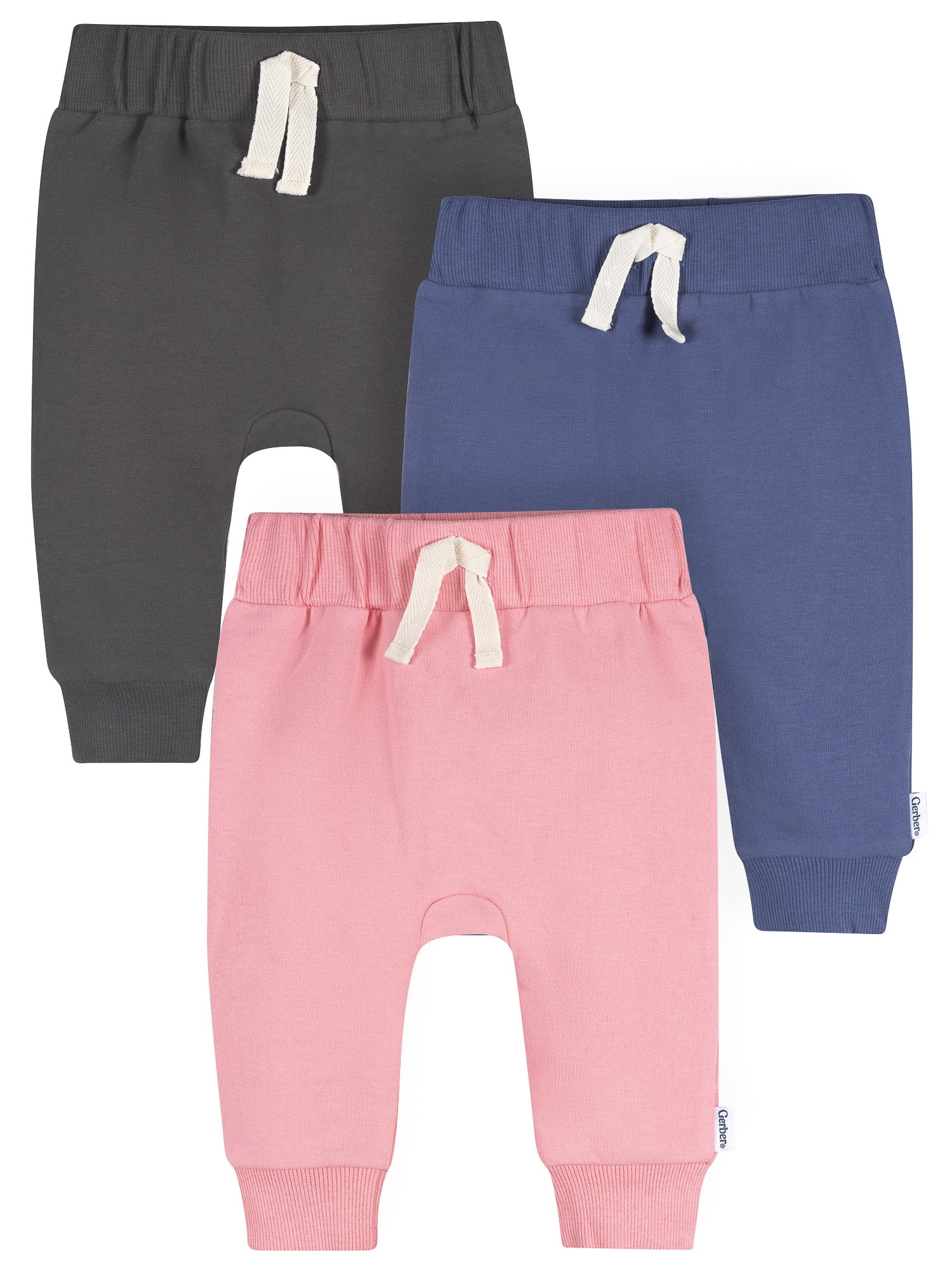 Gerber Baby and Toddler Neutral Joggers, 3-Pack, Sizes 0/3 Months - 5T ...