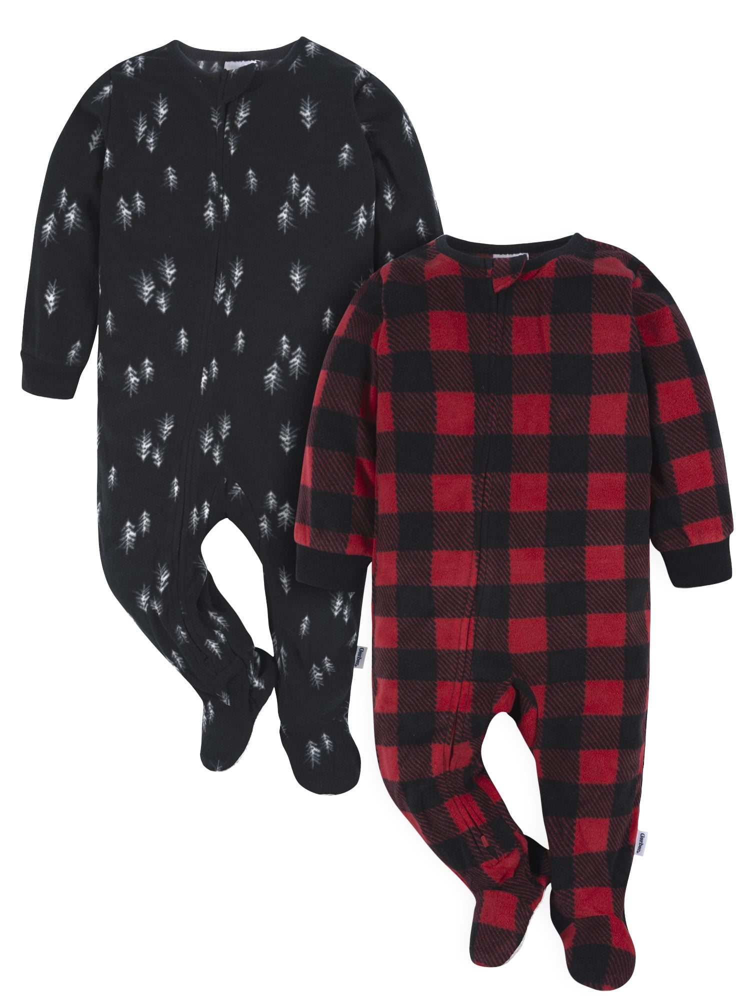 Gerber Baby and Toddler Neutral Microfleece Blanket Sleeper Pajamas, 2 ...