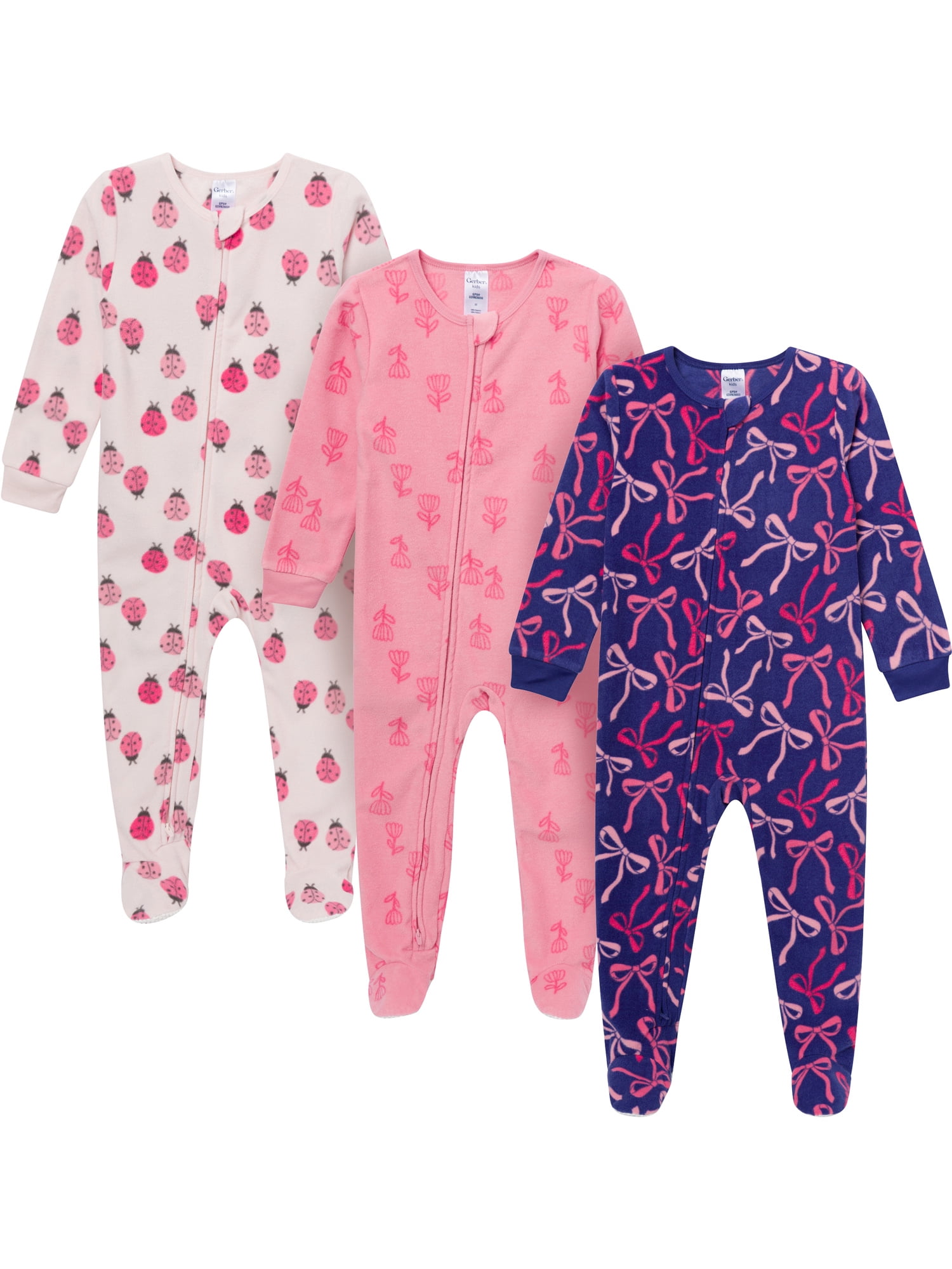 Gerber Baby and Toddler Neutral Microfleece Blanket Sleeper Pajamas, 3 ...