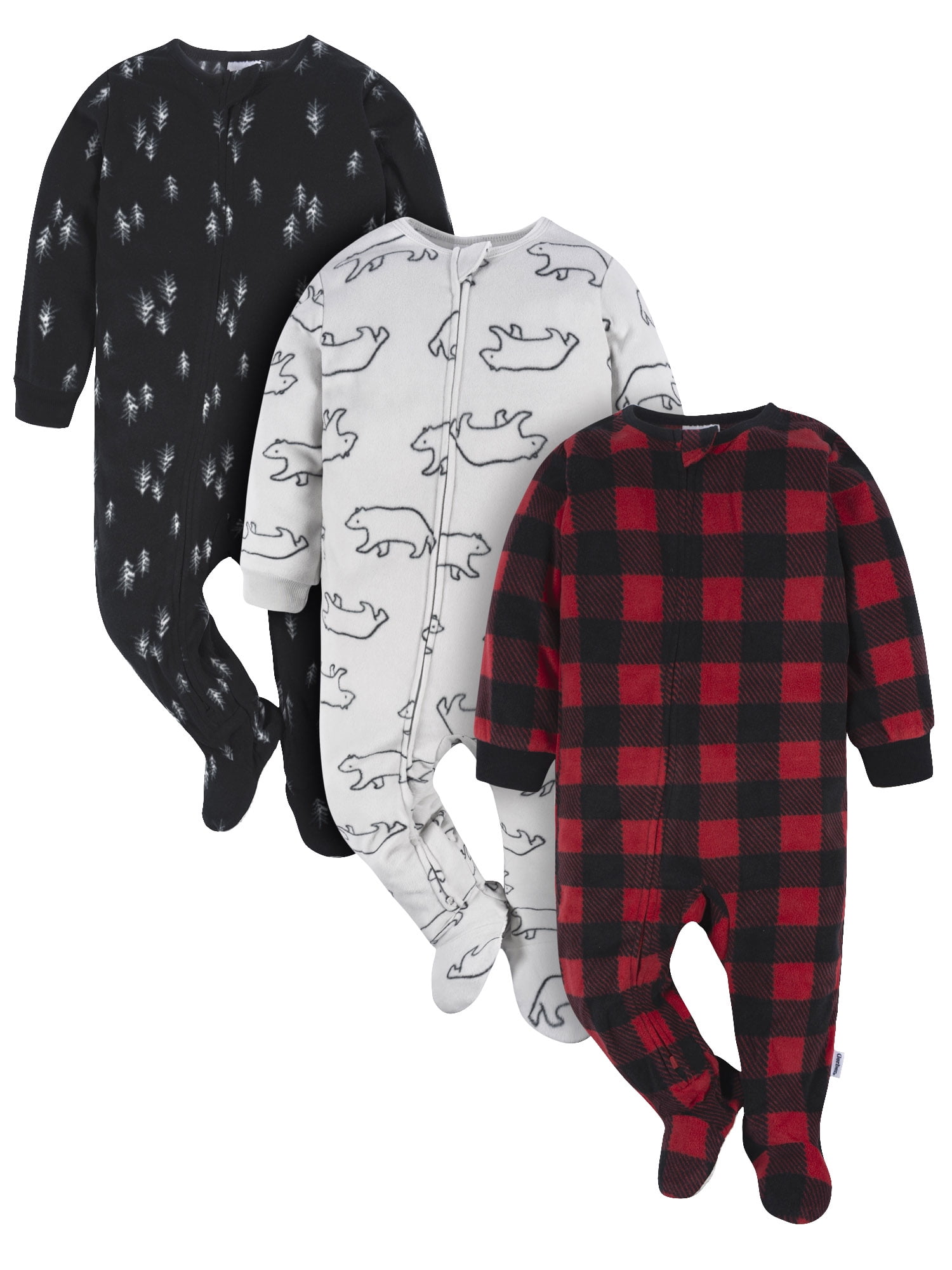 Gerber Microfleece Blanket Sleeper Pajamas - Sizes 0/3M-5T - Walmart.com