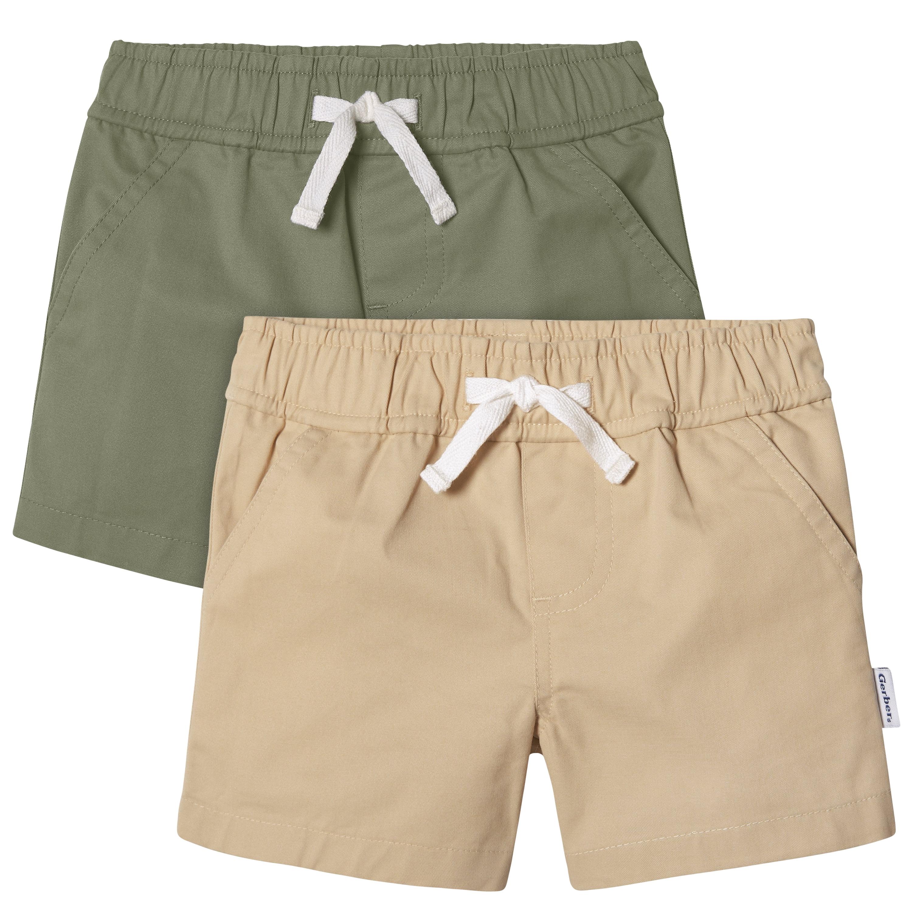 Gerber Baby and Toddler Neutral Shorts, 2-Pack, Sizes 0/3 Months - 5T ...