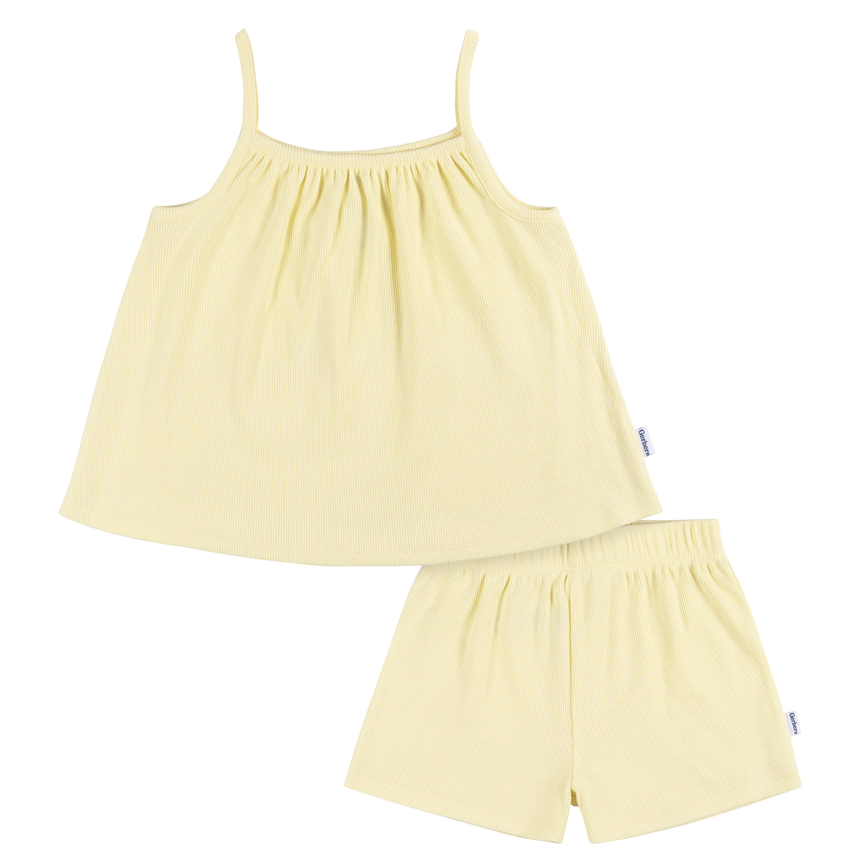 Gerber BabyGirl Sleeveless Tank Top and Shorts Set Cotton Poly Spandex ...