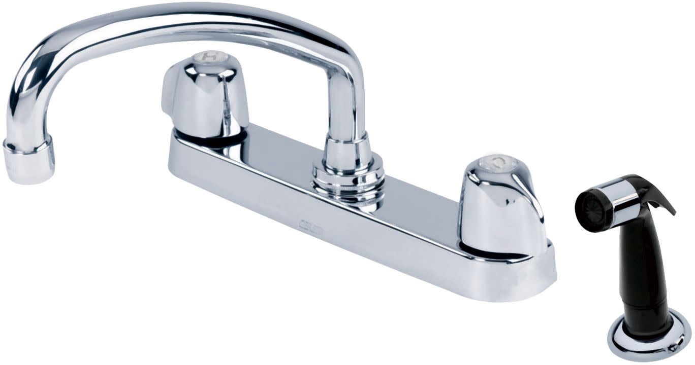 Gerber Classics Two Handle Kitchen Faucet w/ Side Spray, Mini Blade ...
