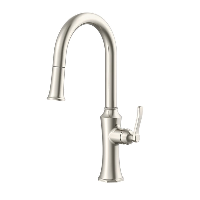 Gerber D454028 Draper 1.75 GPM Single Hole Pull Down Kitchen Faucet ...