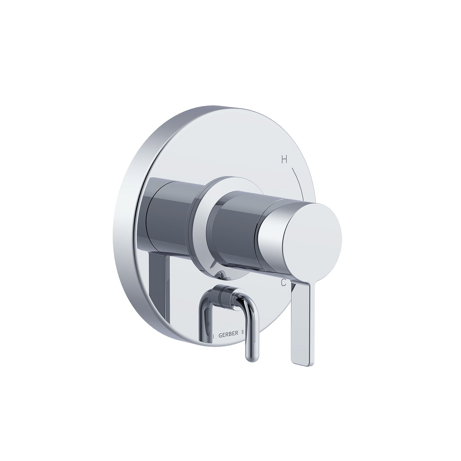Gerber D500430TC Chrome Manual 2-Handles Shower Valve Trim - Walmart.com