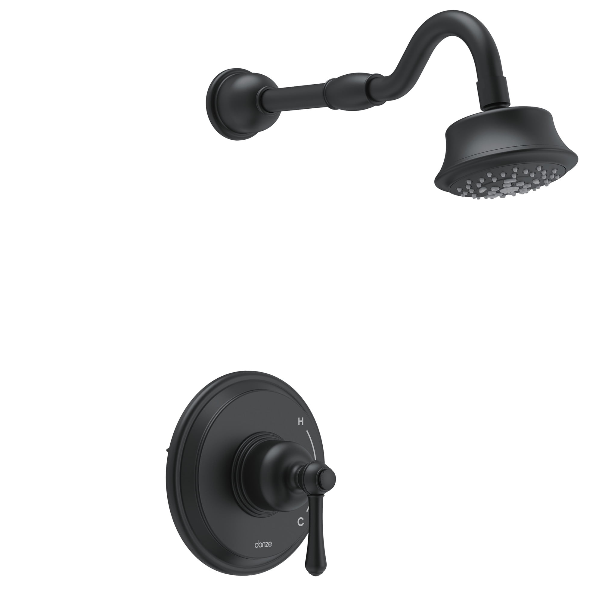 Gerber Opulence Shower Trim Package, Black, Brass Construction, Single ...