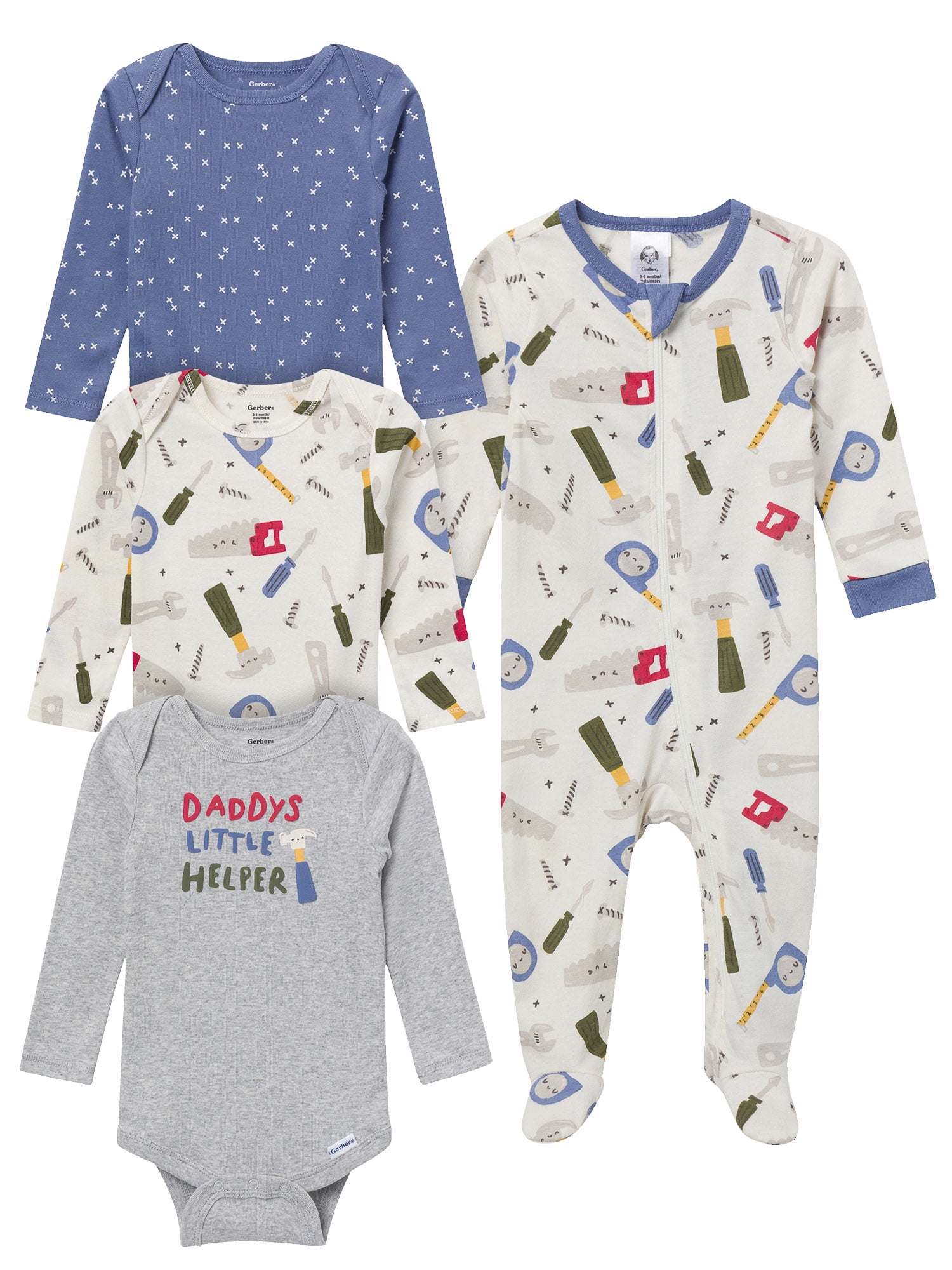 Gerber Gender Neutral 4-Piece Gift Set, Sizes Newborn - 6/9 Months ...