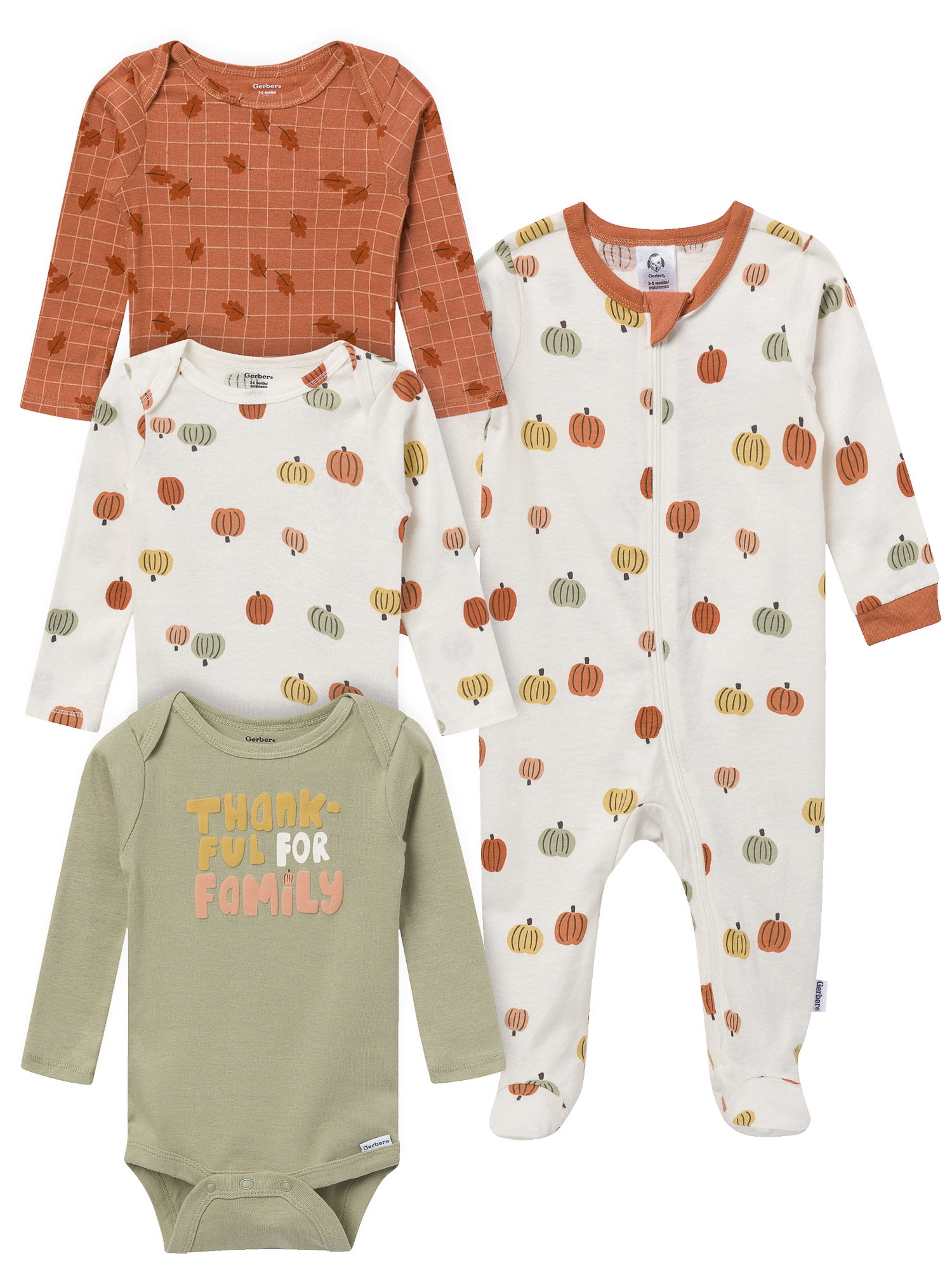 Gerber Gender Neutral 4-Piece Gift Set, Sizes Newborn - 6/9 Months ...