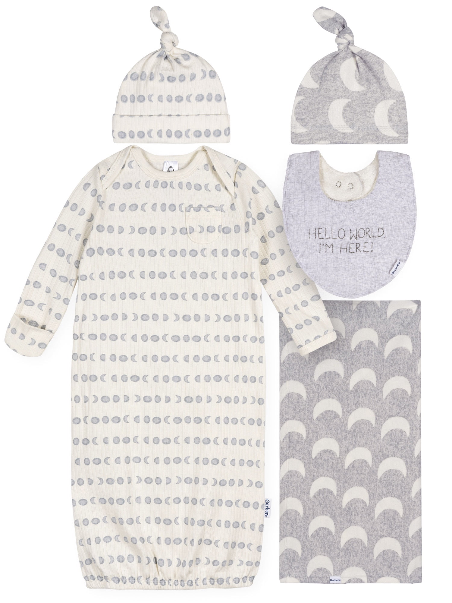 Gerber Baby Gender Neutral 5-Piece Gift Set, Size 0-6 Months - Walmart.com