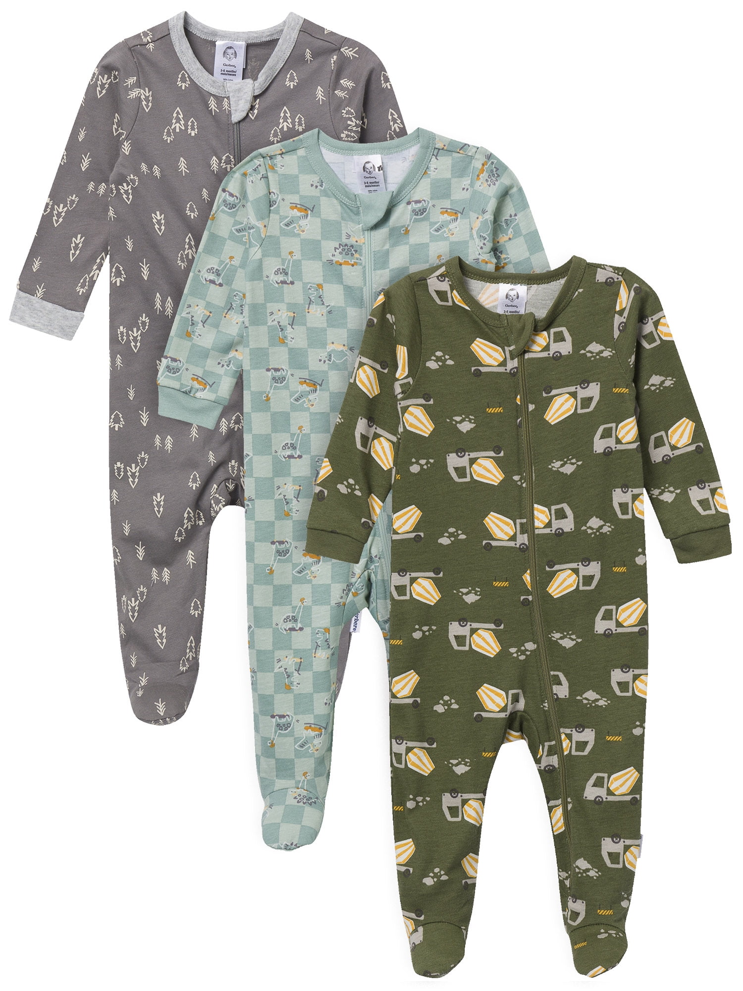 Gerber Gender Neutral Sleep ´N Play Footed Pajama, 3-Pack, Sizes ...