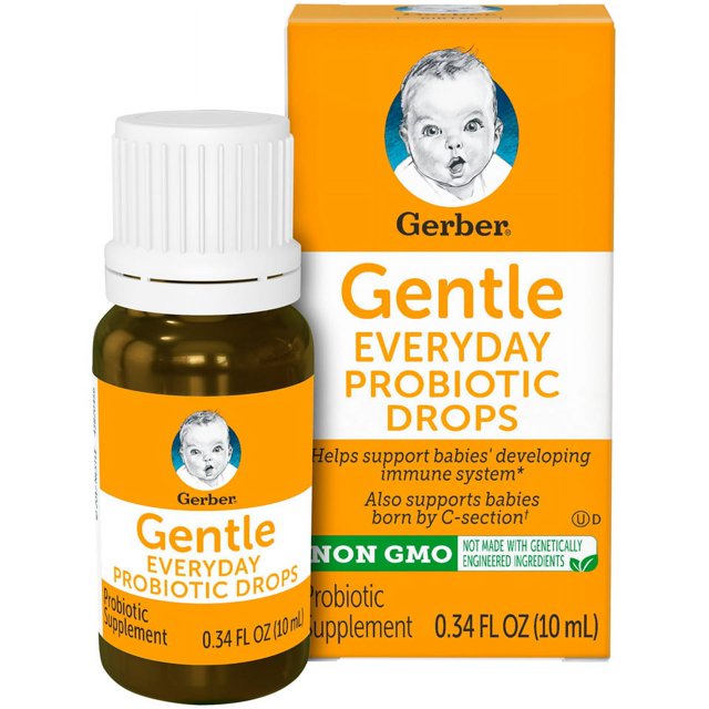 Gerber Good Start Gentle Everyday Probiotics Baby Probiotic Drops, 0.34 fl oz, Box, (Pack of 4 ...