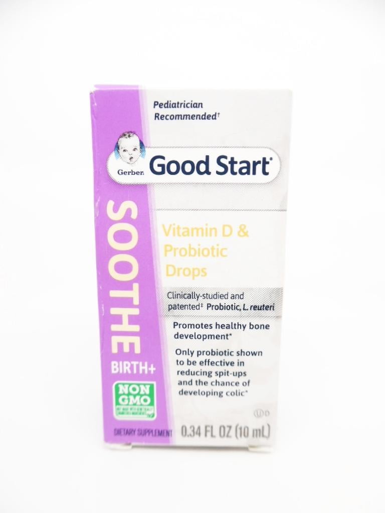 Gerber Good Start Soothe Probiotic Drops for Colic Infants with Vitamin ...