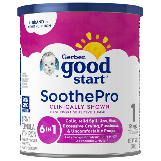 Gerber Good Start Soothe Pro Powder Baby Formula, 12.0 oz Canister ...