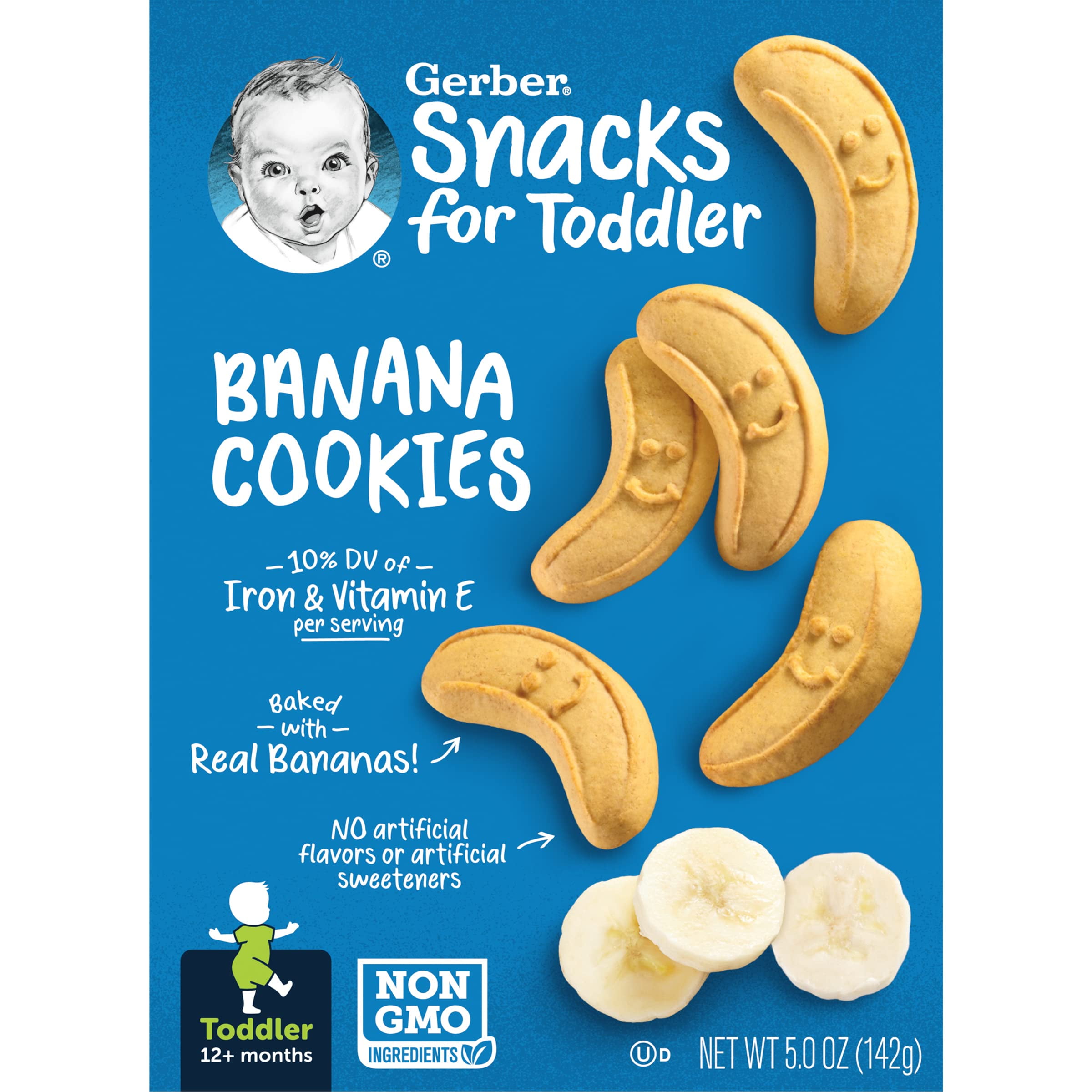 Gerber Graduates, Cookies, Banana, 5 Oz Packaging May Vary - Pack of 2 ...