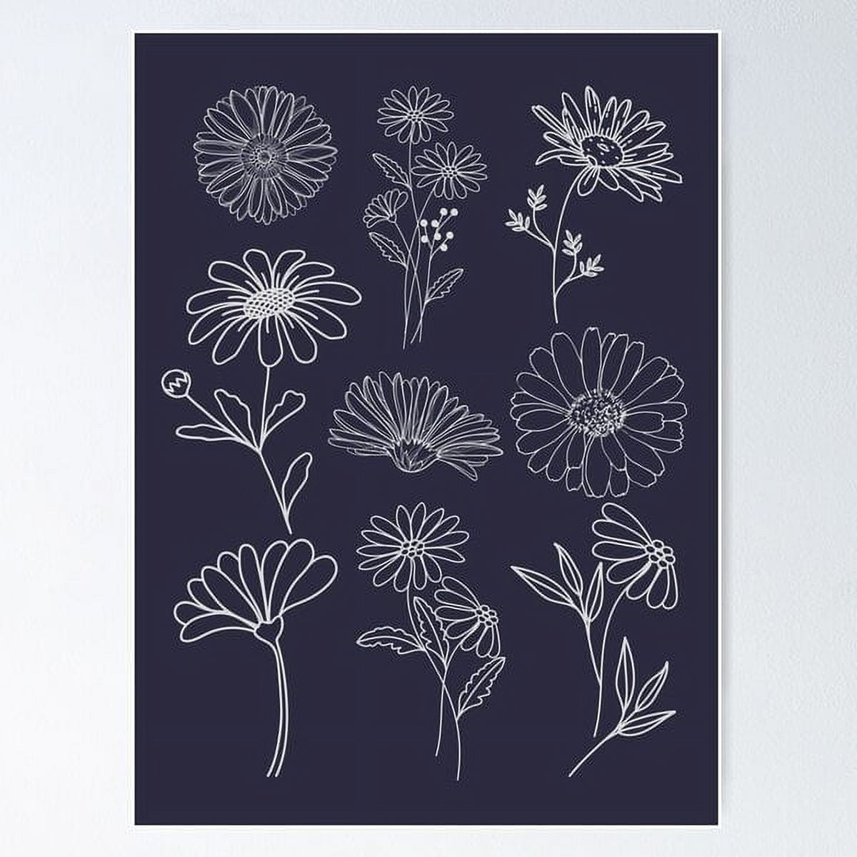 Gerber Line Art Minimalistic Design Poster Wall Art, Modern Wall Decor ...