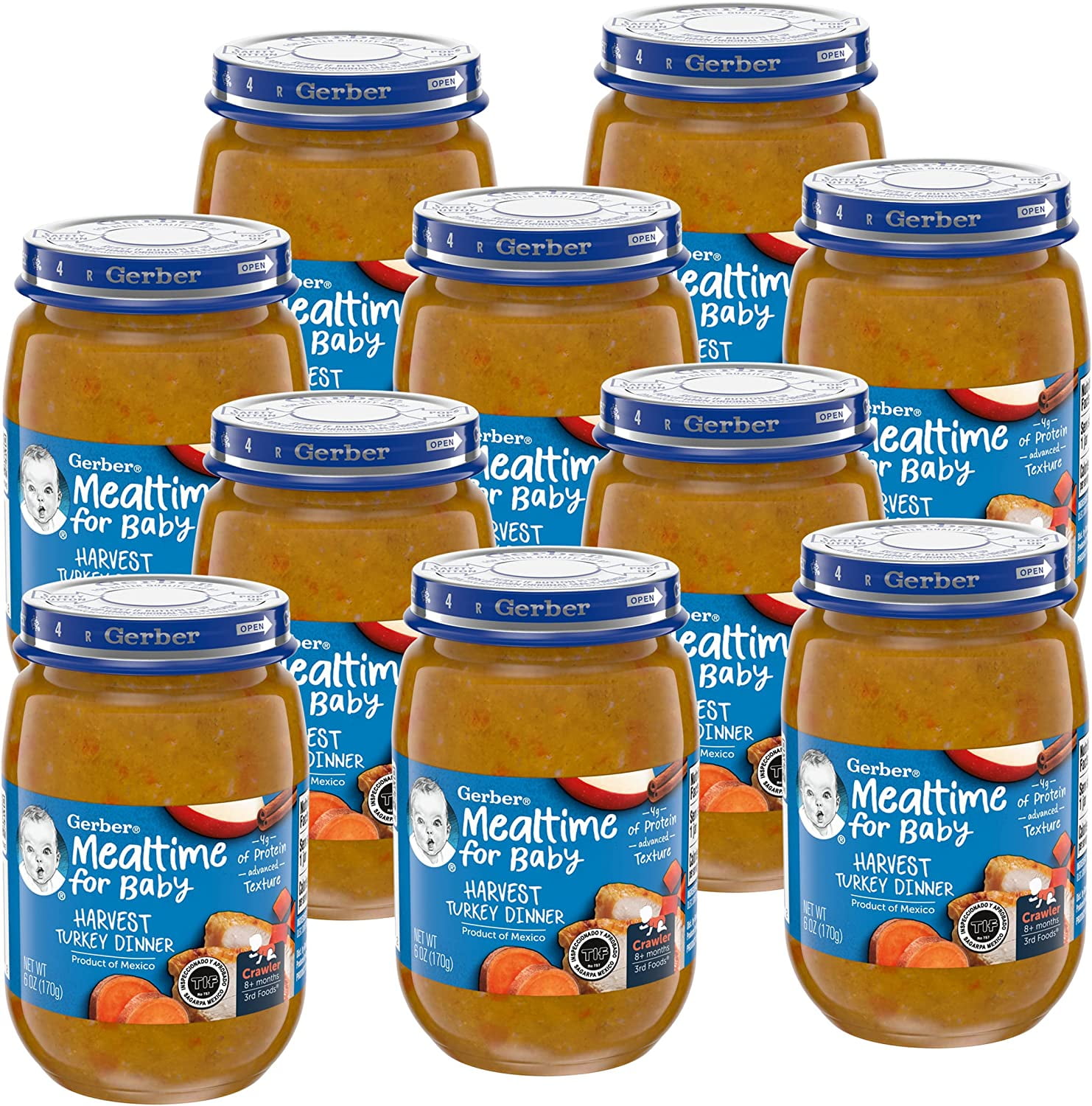 Free Shipping! Gerber Mealtime for Baby Stage 3 Baby Food, Harvest ...
