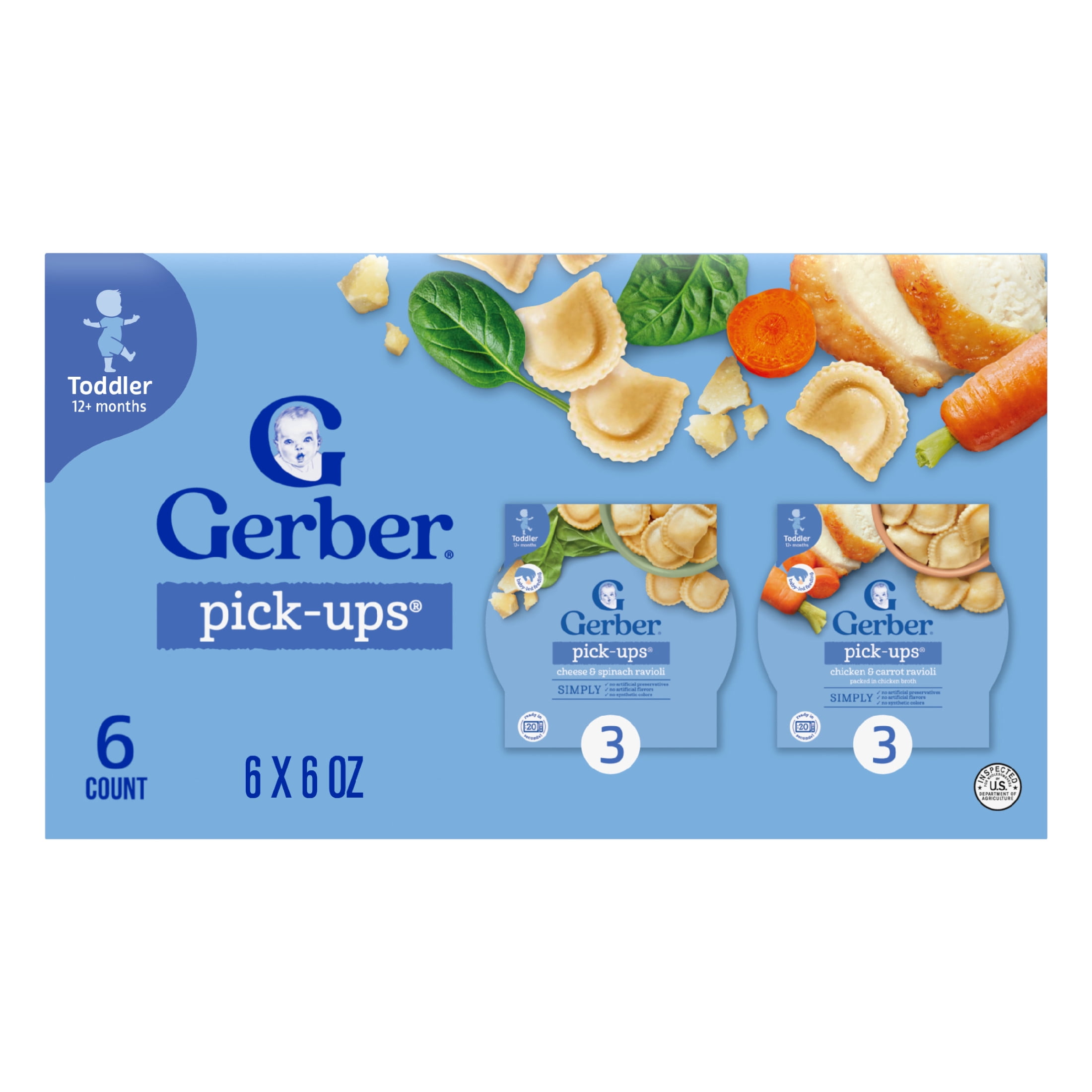 Gerber Toddler Food, Ravioli Multipack, Gerber Pick-Ups, Baby Led ...