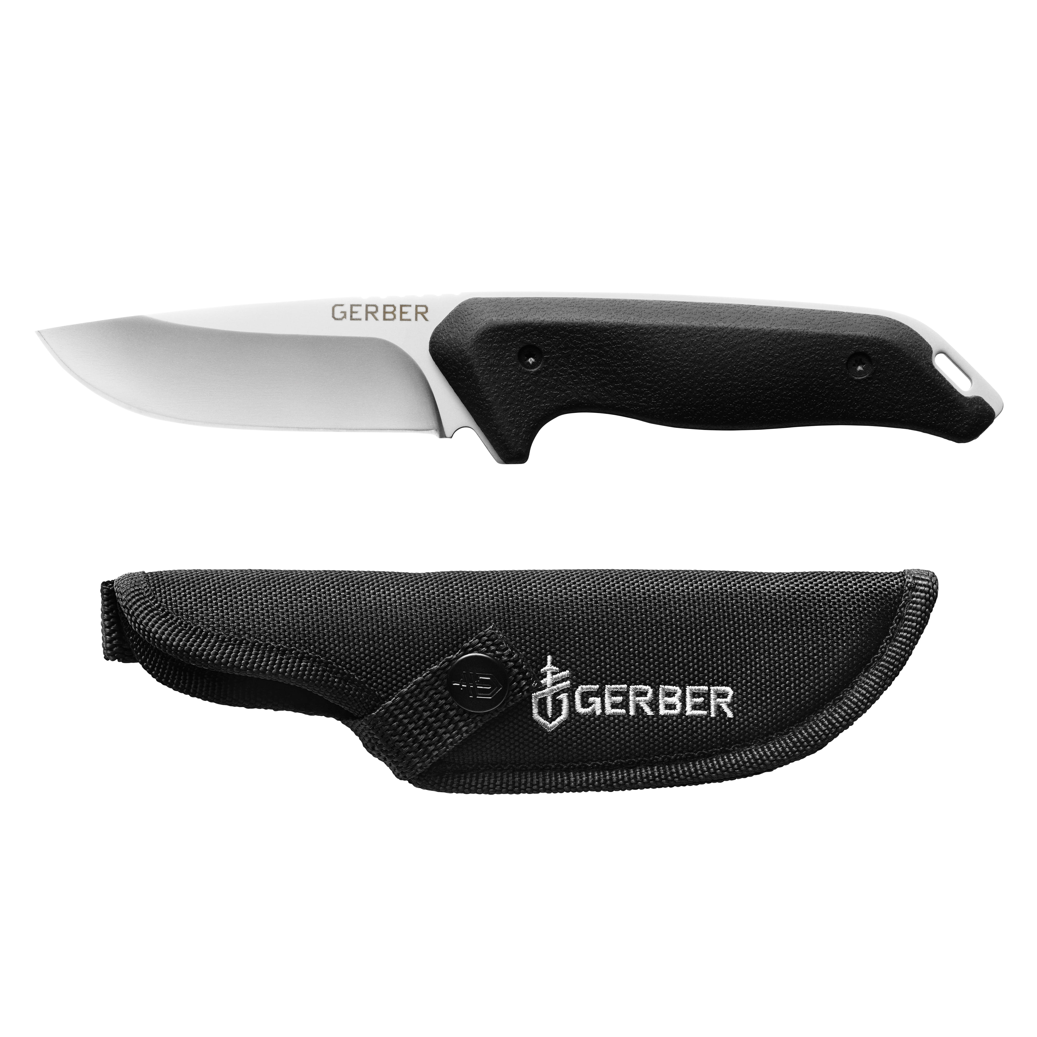 Gerber Moment Fixed Blade Knife, Full Tang, Stainless Steel. Black with ...