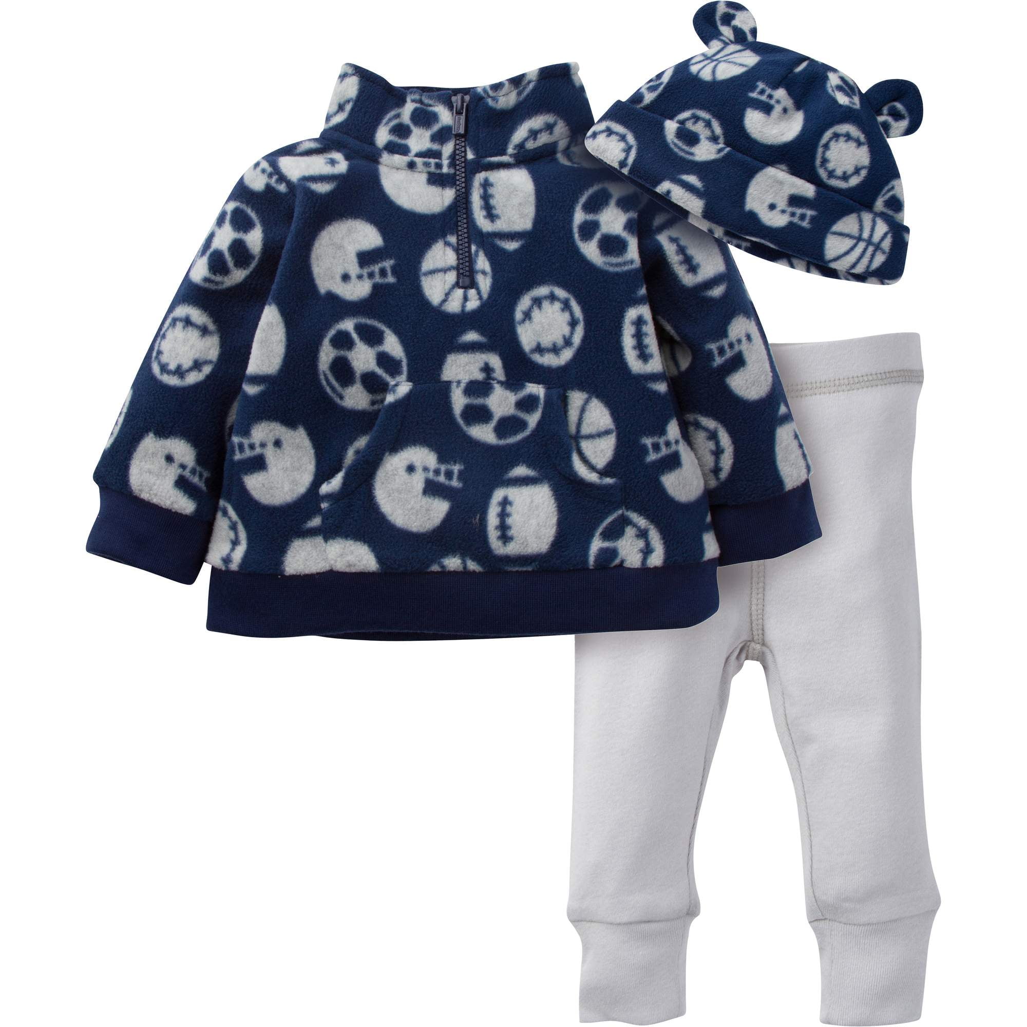 Gerber Newborn Baby Boy Zip Jacket, Pant - Walmart.com