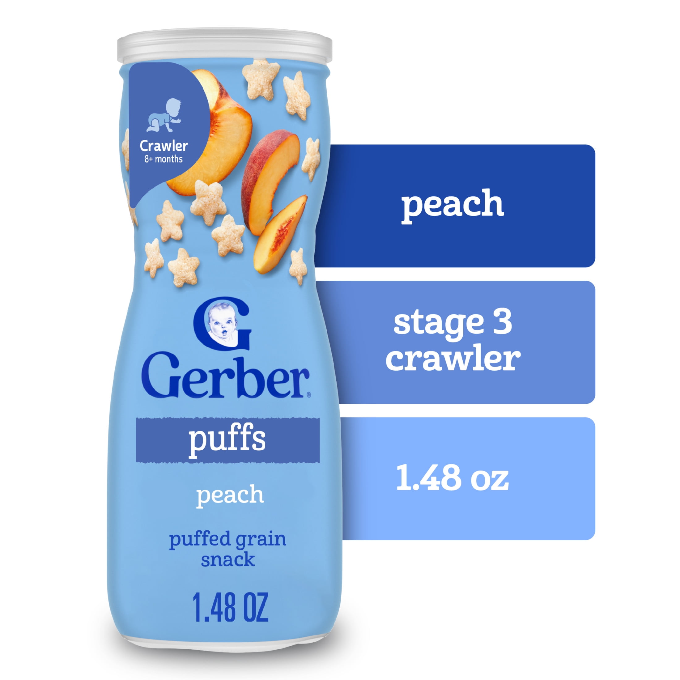 puffs peach baby grow Gerber Puffs Pack) Gerber Organic Stage Baby Food ...