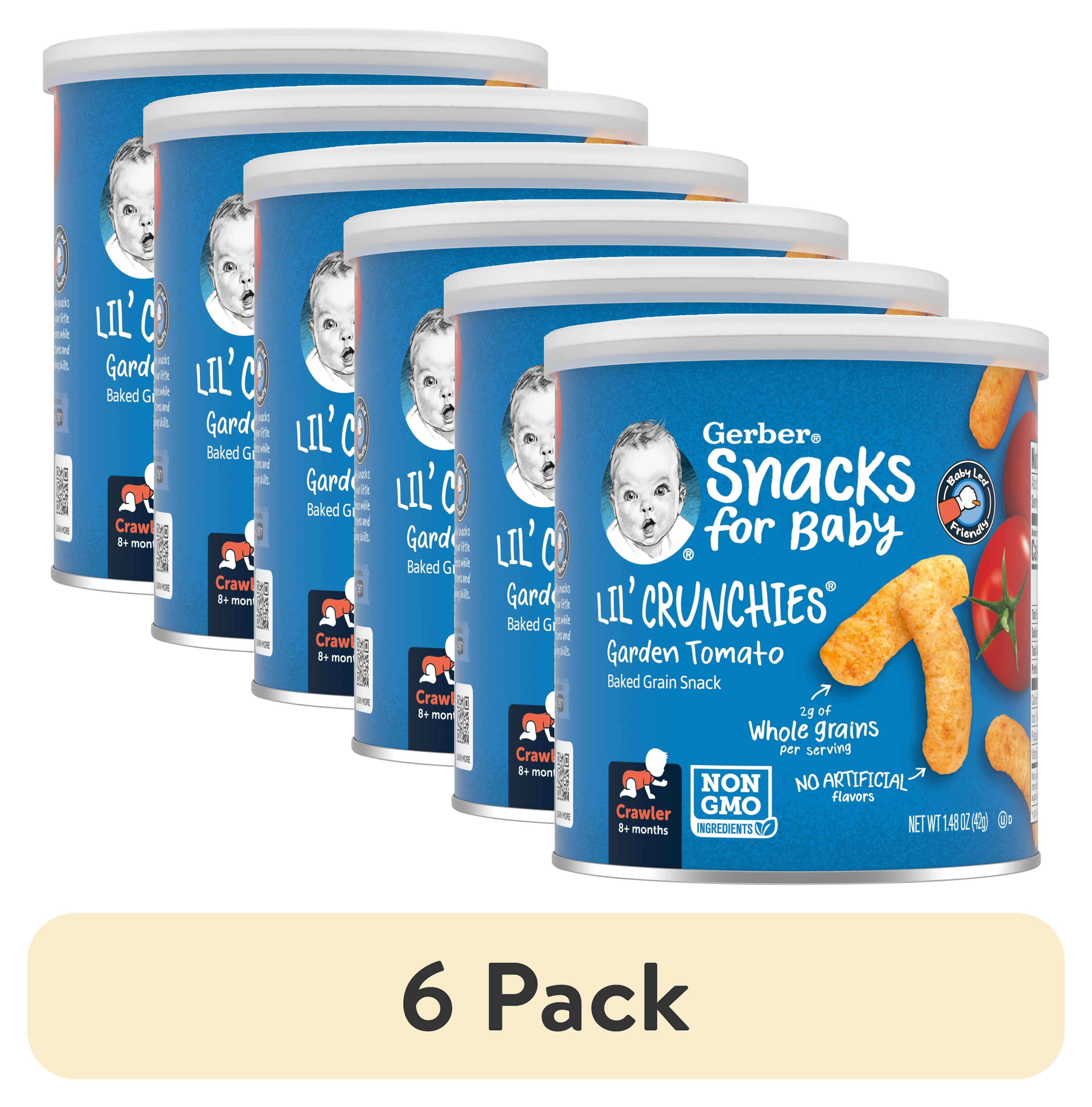 (6 pack) Gerber Stage 3 Baby Food, Garden Tomato Lil Crunchies, 1.48 oz ...