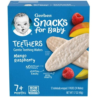 Gerber Snacks for Baby Teether Wheels, Apple Harvest, 1.48 oz Canister ...