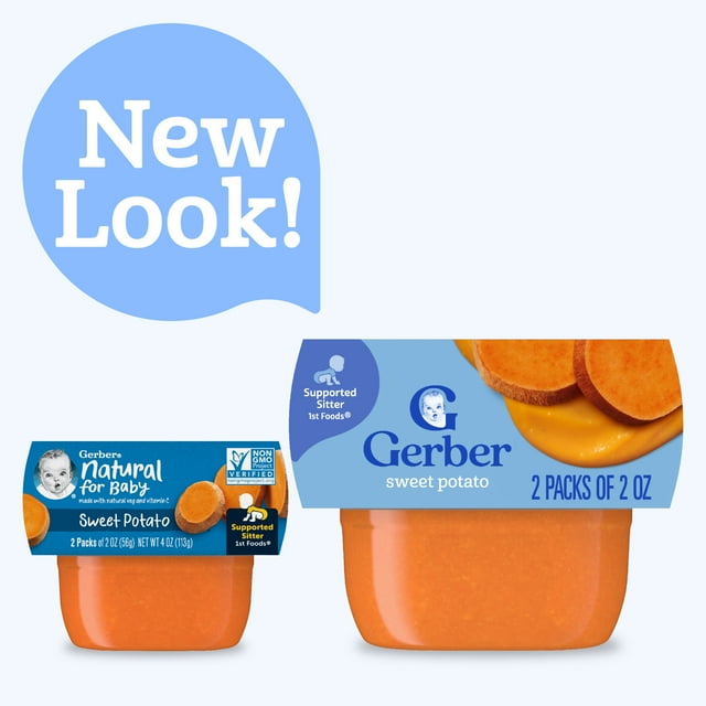 Gerber 1st Foods Baby Food, Sweet Potato Puree, Clean Label Project, 2 ...