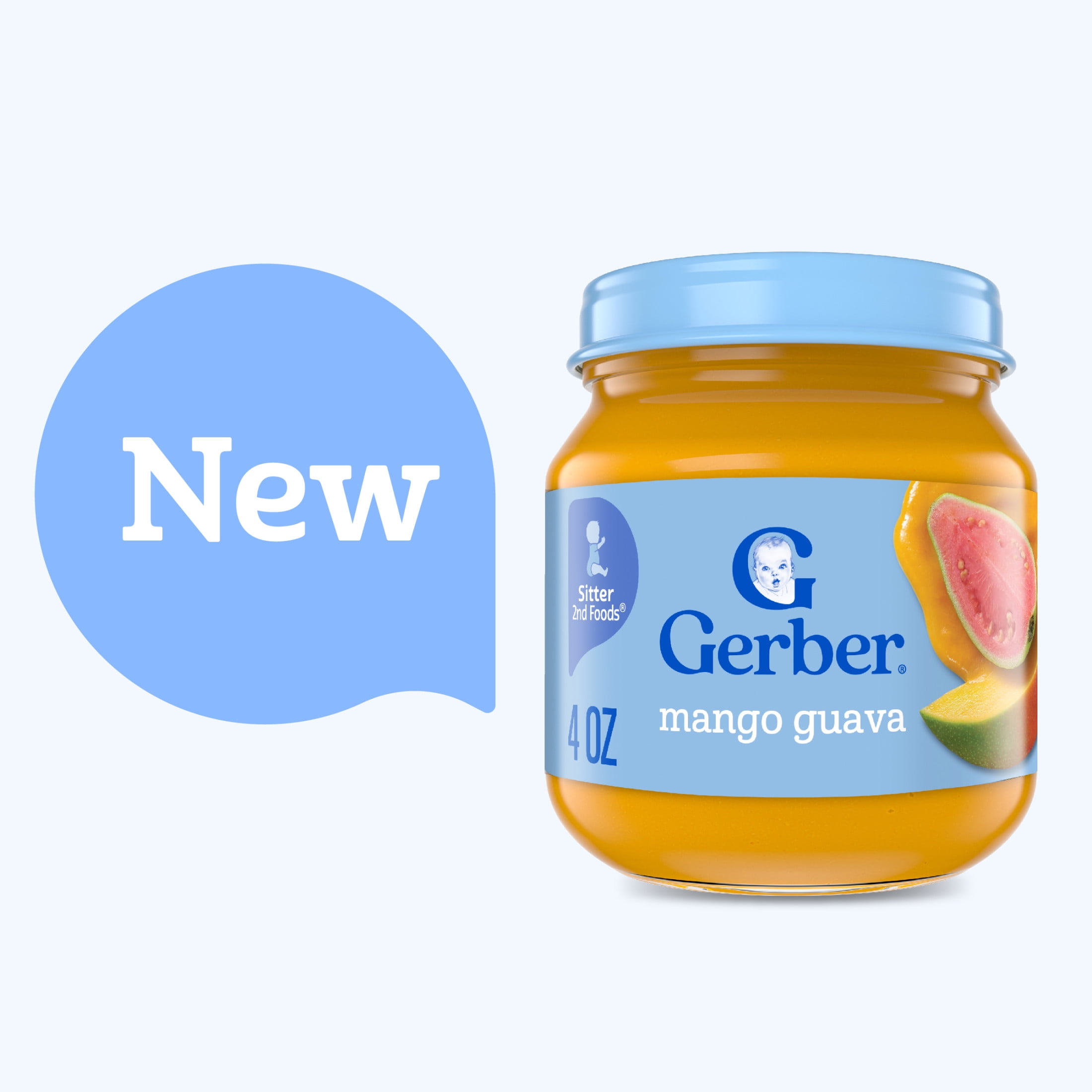 Gerber Stage 2 Baby Food, Mango Guava Fruit Puree, Non-GMO, 4 oz, Jar - Walmart.com