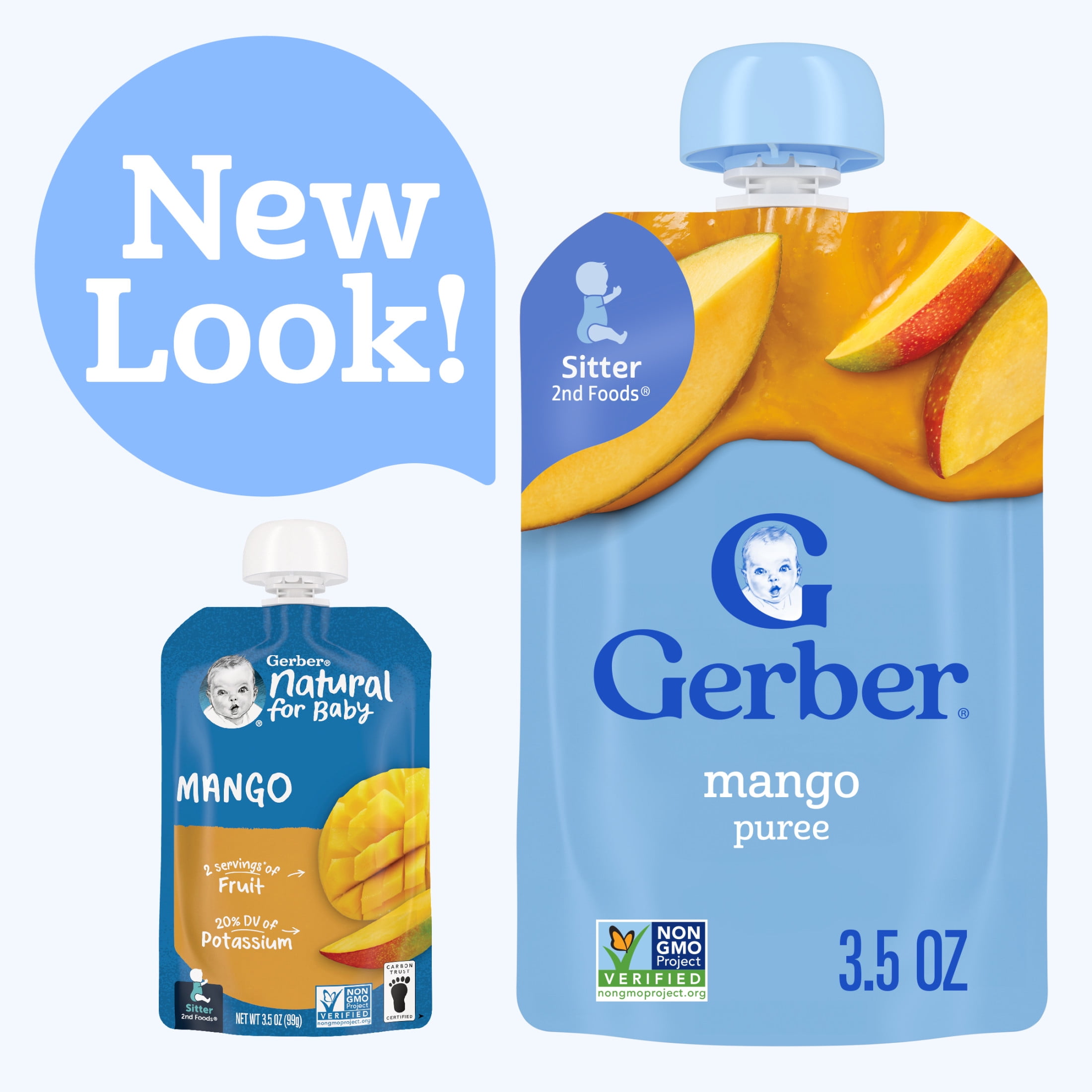 Gerber Stage 2 Baby Food, Mango Puree Pouch 12 ea - Walmart.com