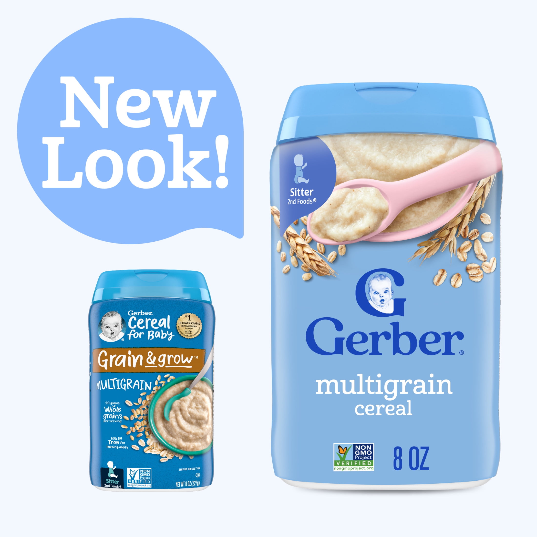 Gerber Stage 2 Baby Food, Multigrain Cereal, Whole Grains, Baby Cereal ...