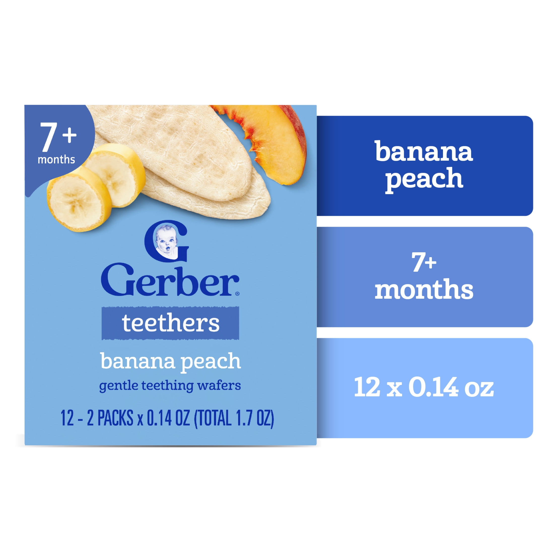 Gerber Stage 3 Baby Food, Banana Peach, 1.7 oz Box (12 Pack) - Walmart.com