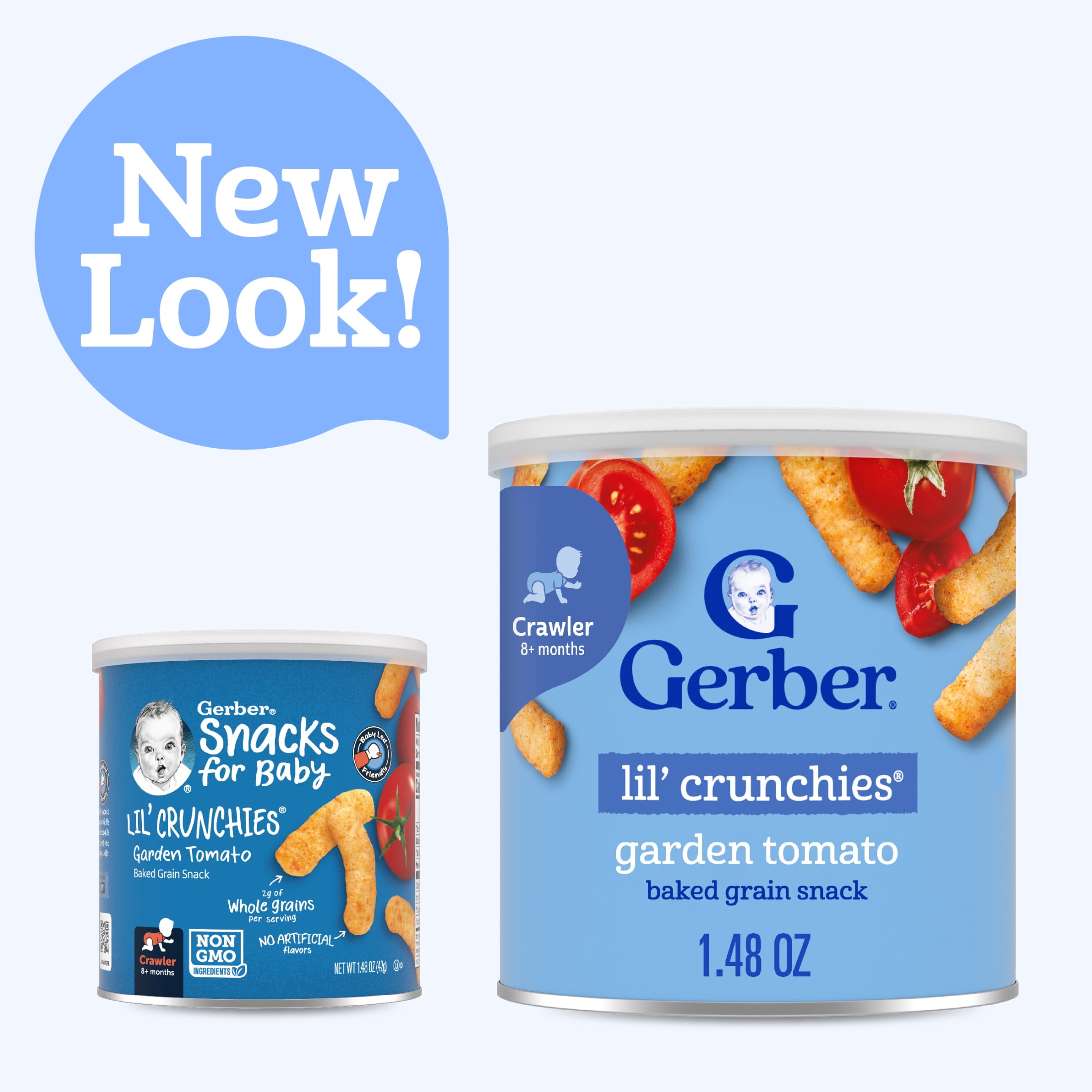 Gerber Stage 3 Baby Food, Garden Tomato Lil Crunchies, 1.48 oz Canister ...