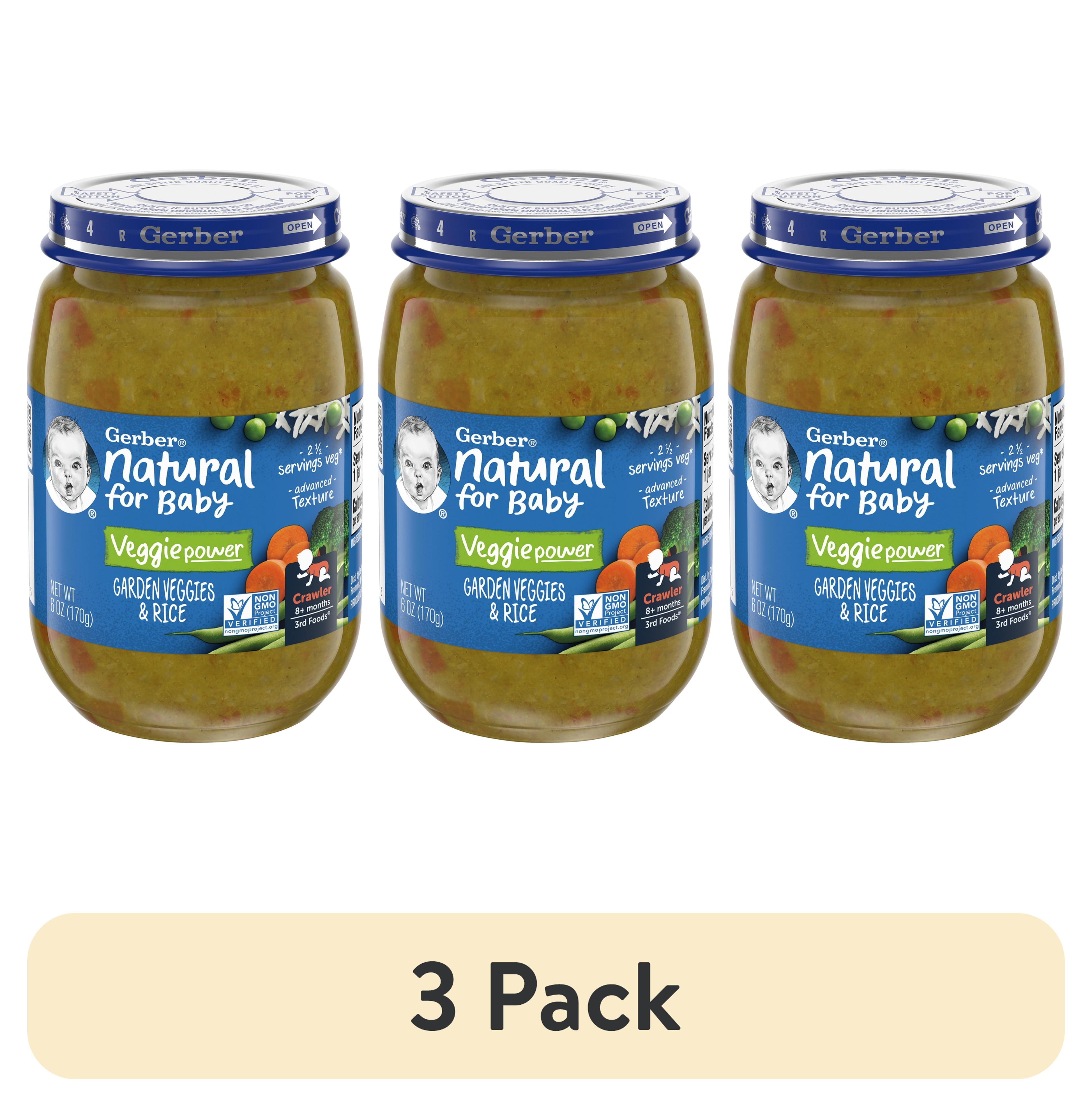 (3 pack) Gerber 3rd Foods Natural for Baby Veggie Power Baby Food ...