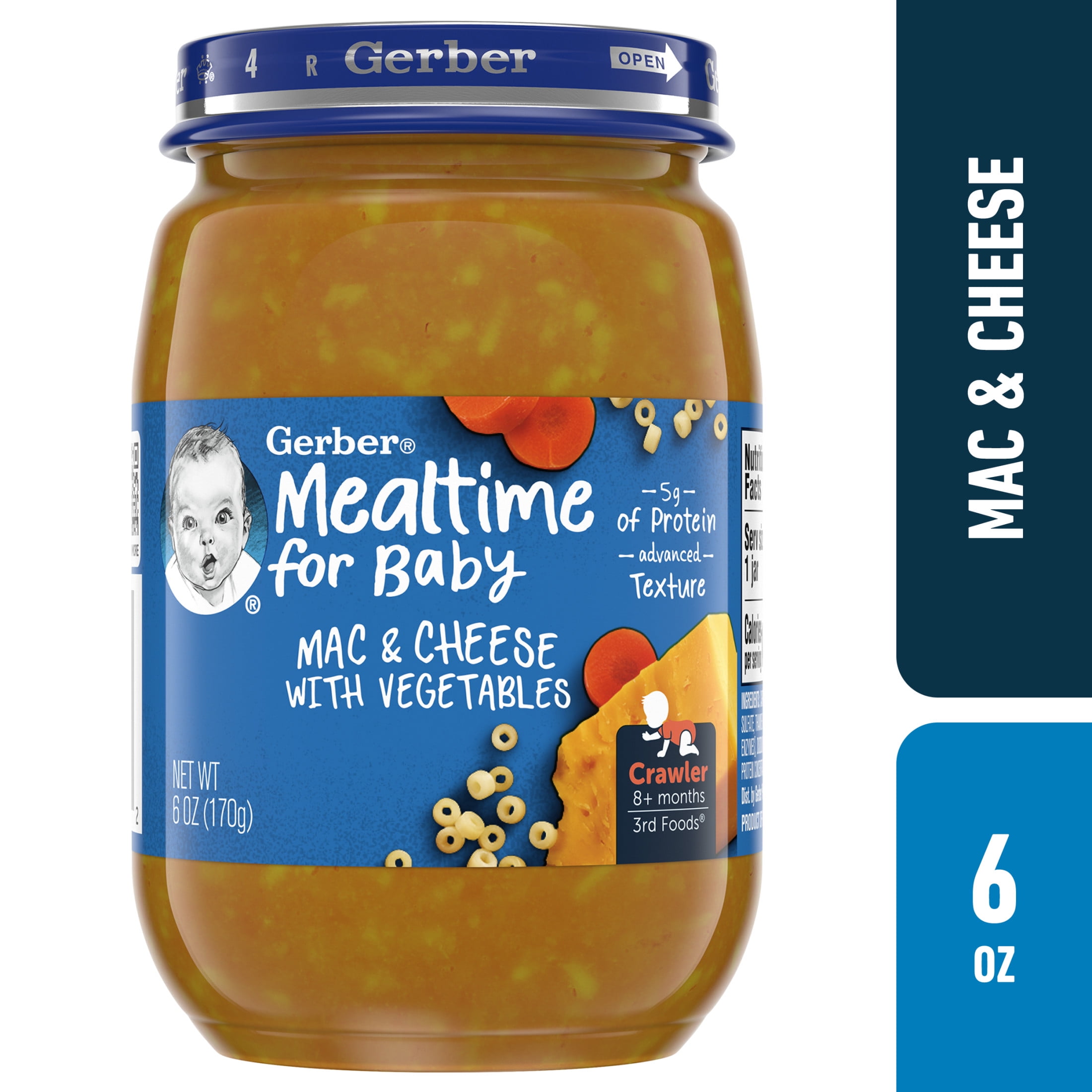 Gerber 3rd Foods Mealtime for Baby Baby Food, Mac & Cheese with ...