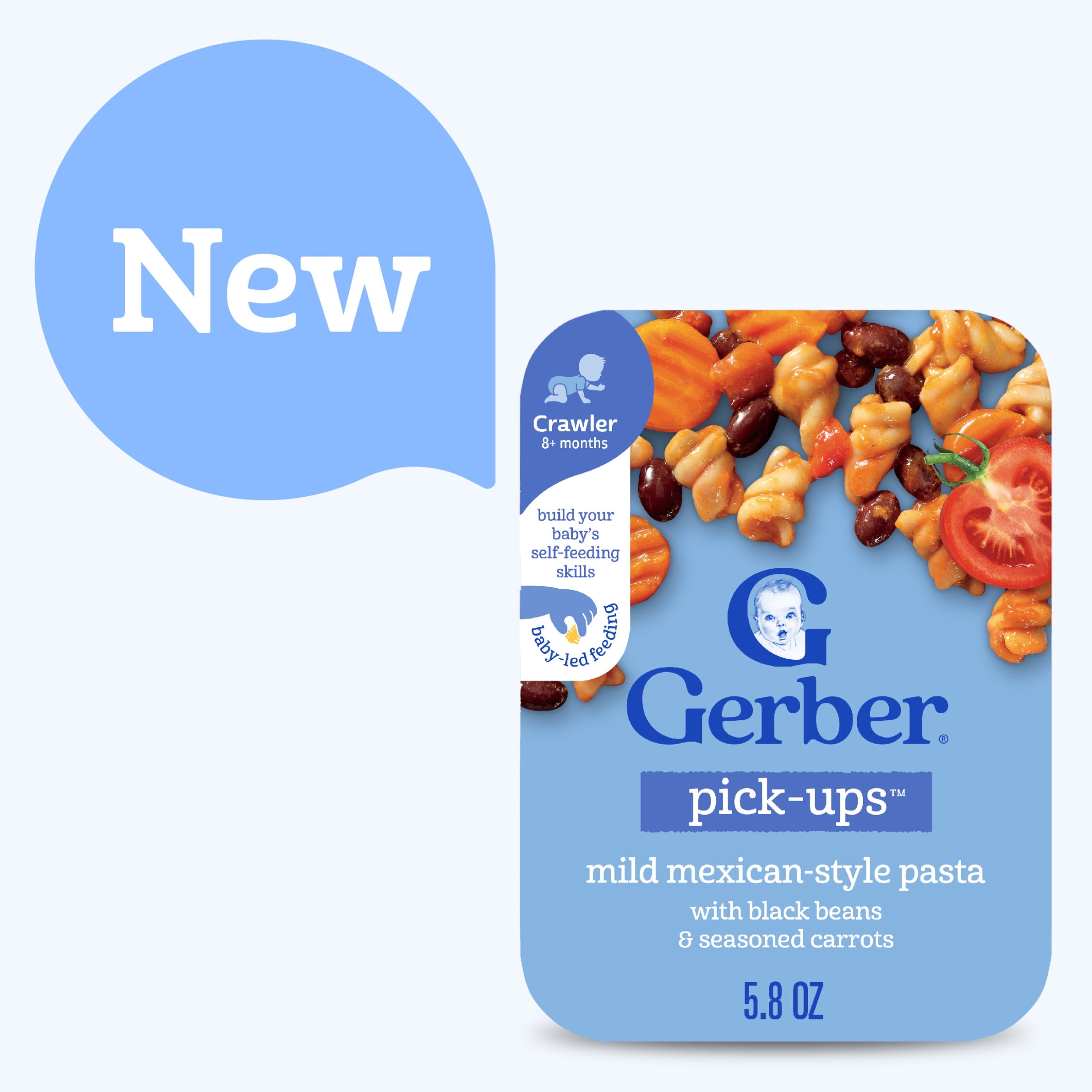 Gerber Stage 3 Baby Food, Mexican-Style Pasta, Pick-Ups, Baby Led ...